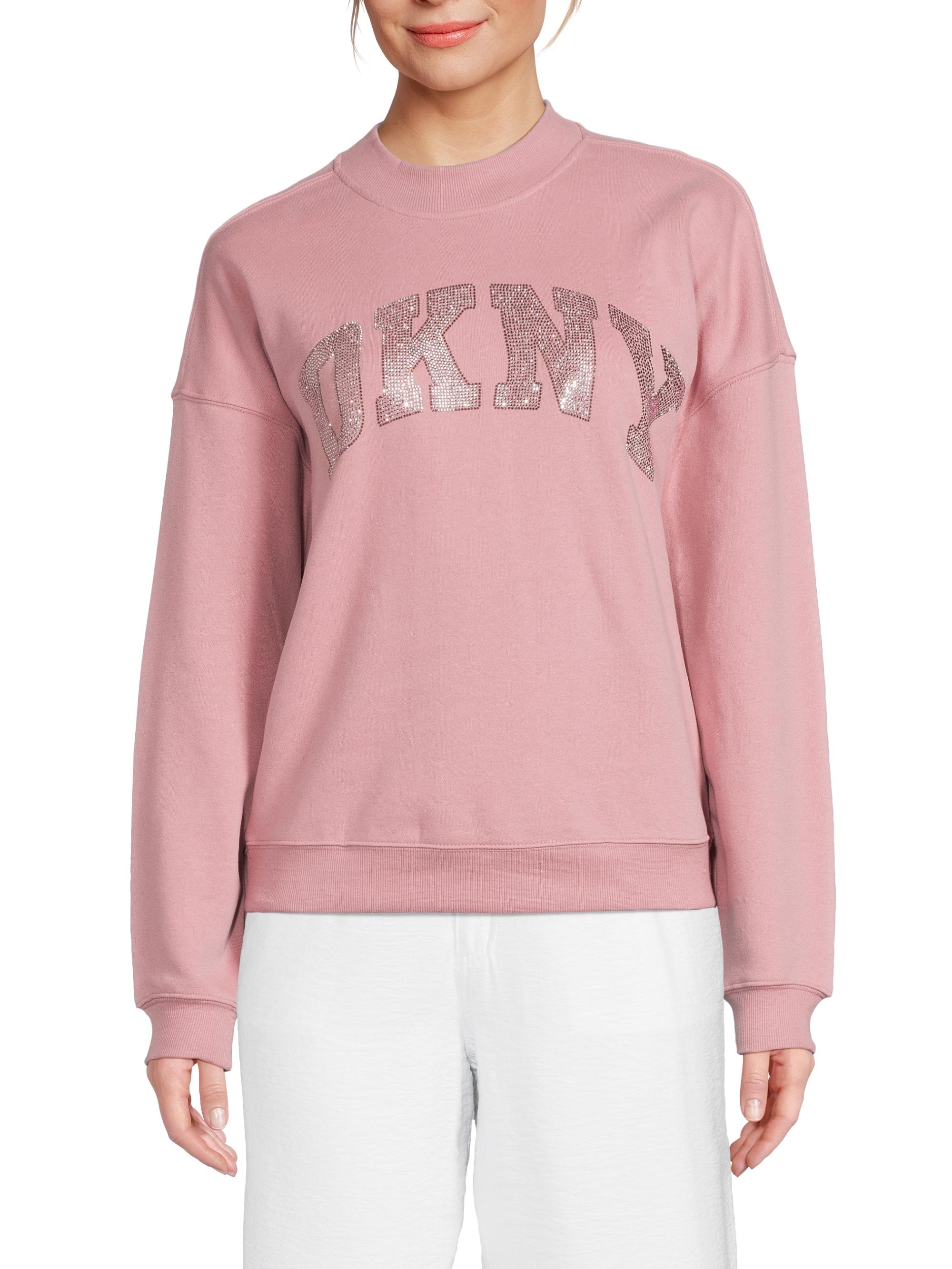 Click here for Dkny Sport Womens Rhinestone Logo Sweatshirt - Dus... prices
