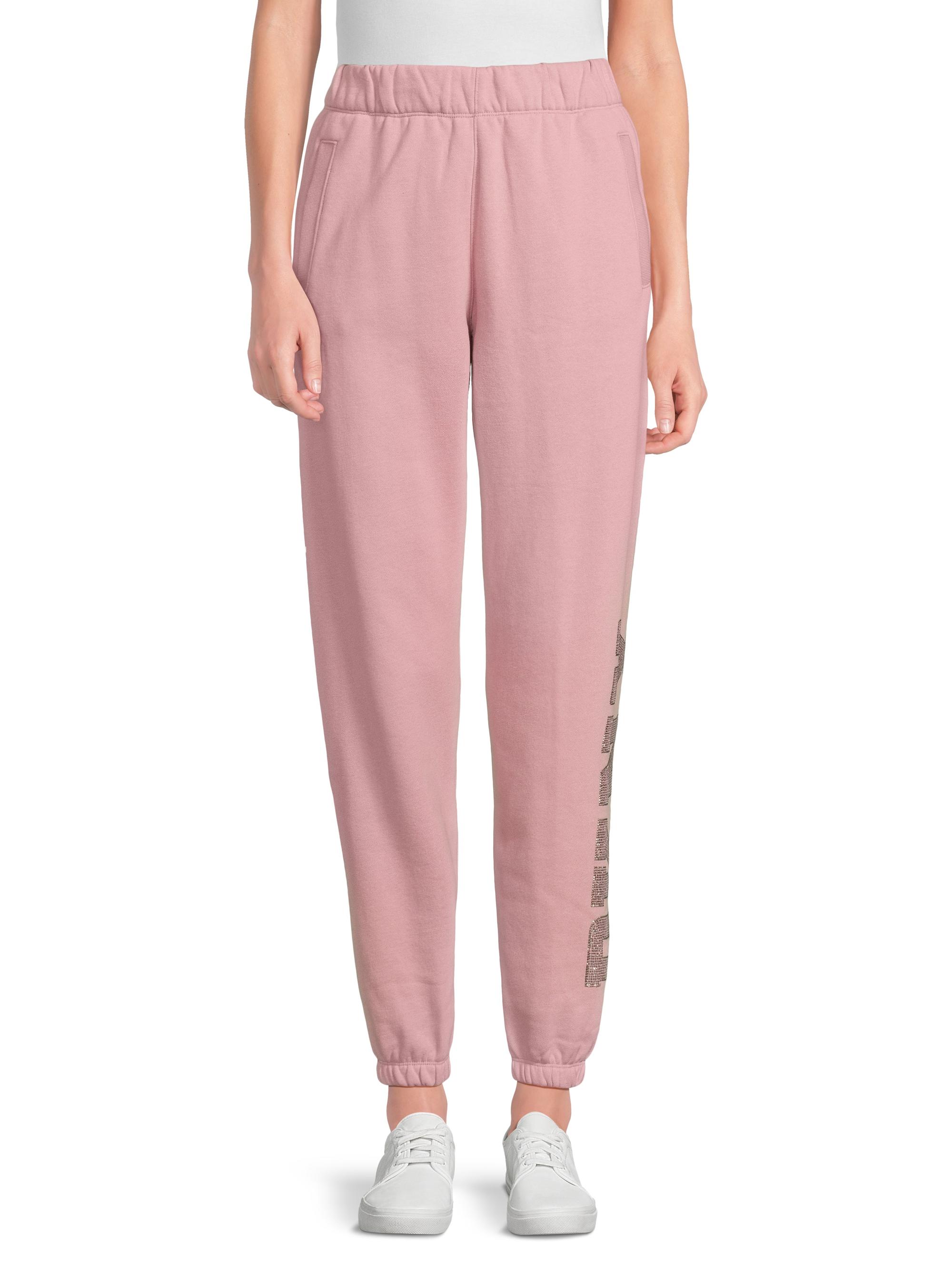 Click here for Dkny Sport Womens Rhinsestone Logo Joggers - Dusty... prices