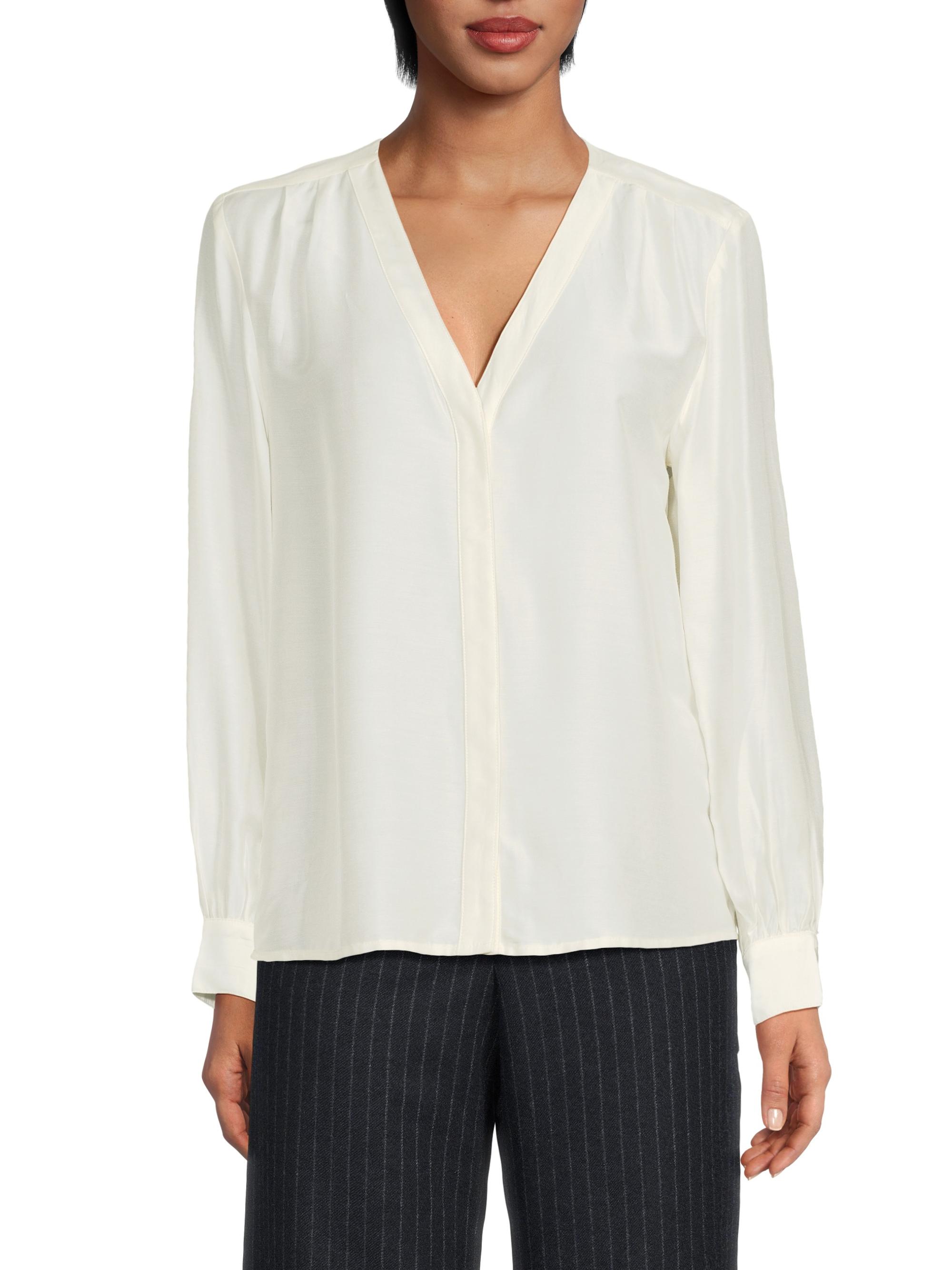 Click here for J. Mclaughlin Womens Rinaldo Silk-Blend Blouse - O... prices