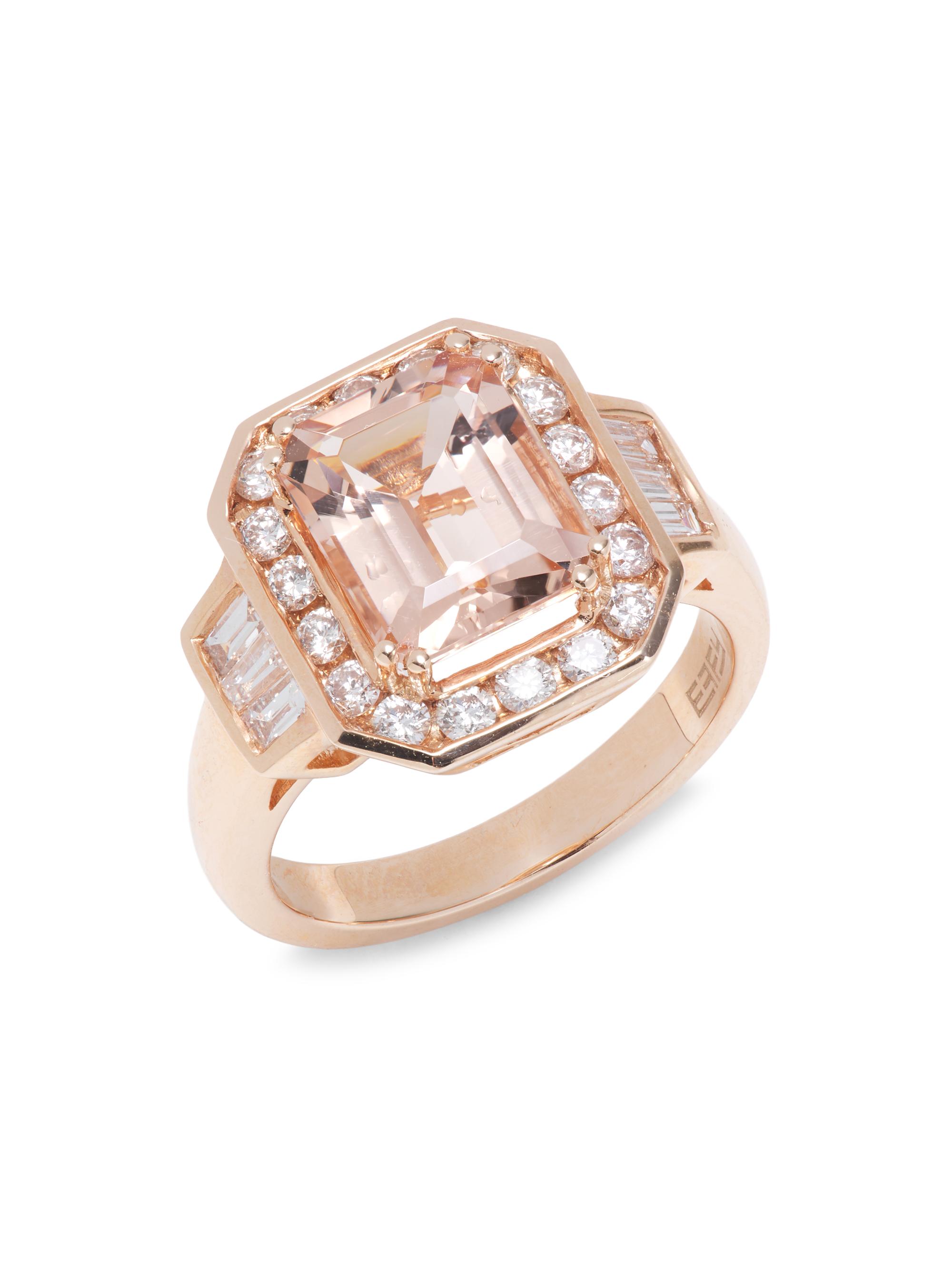 Click here for Effy Womens 14K Rose Gold  2.60 CTW Morganite & 0.... prices
