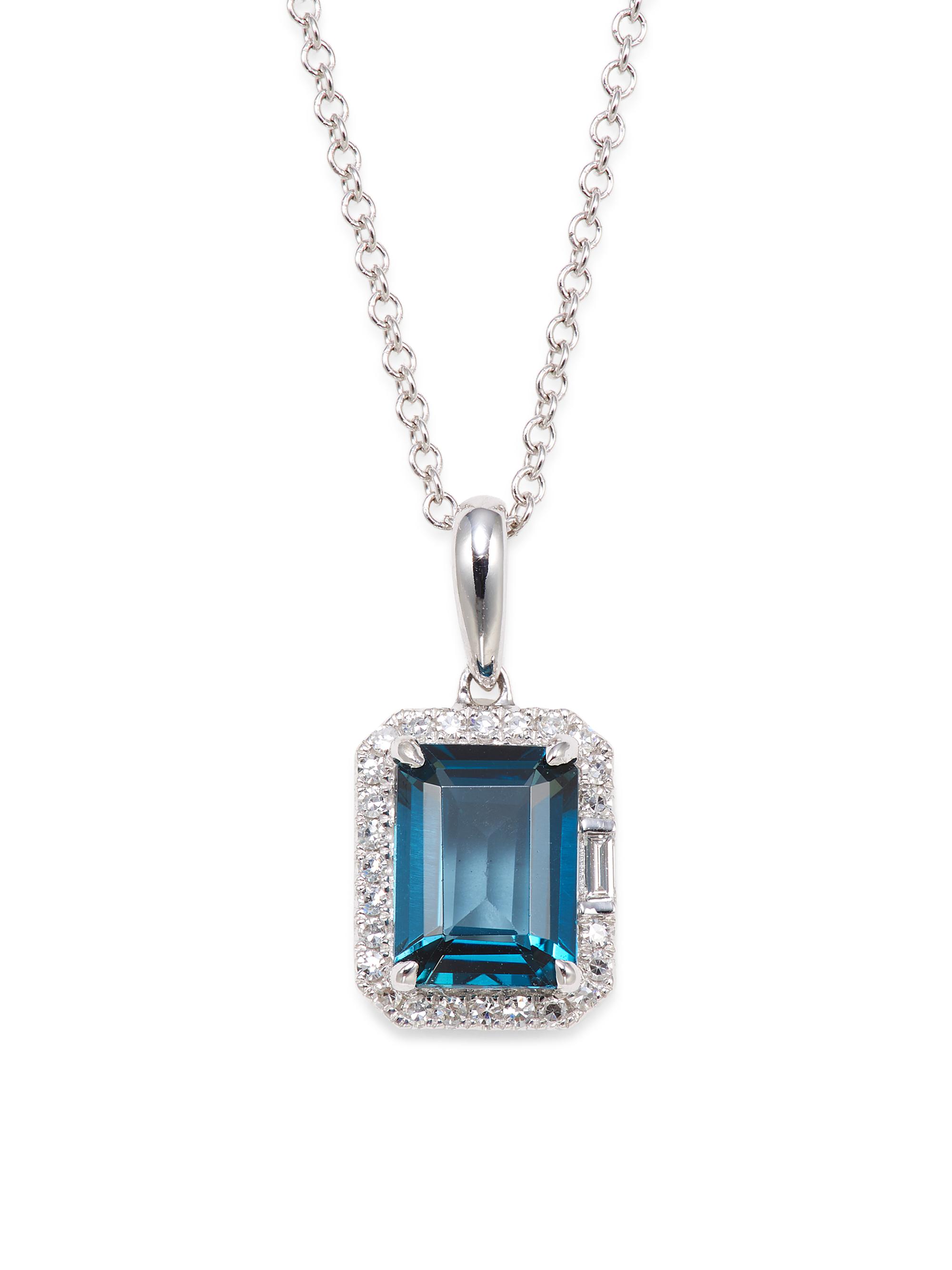 Click here for Effy Womens 14K White Gold  London Blue Topaz & 0.... prices
