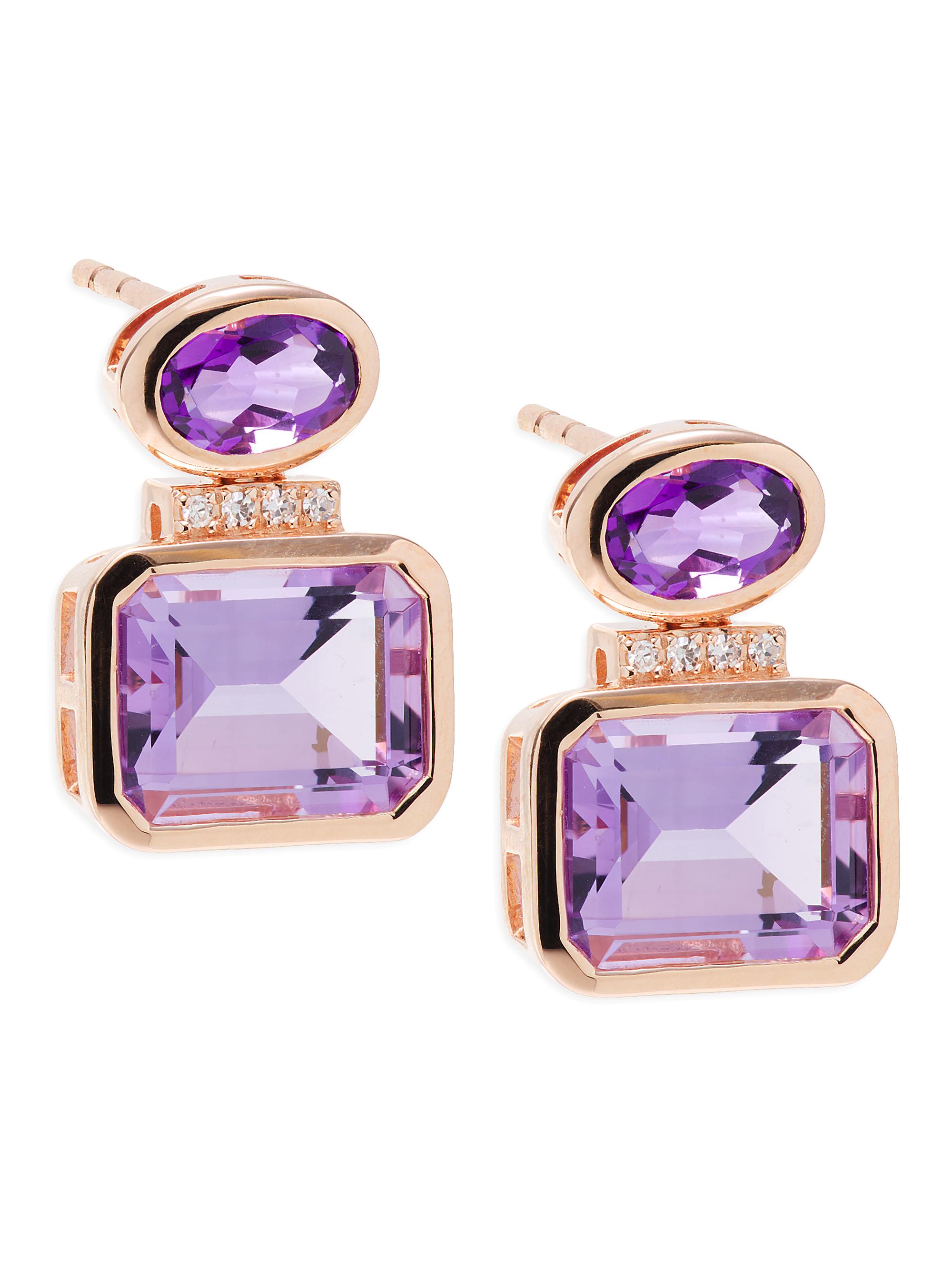 Click here for Effy Womens 14K Rose Gold  Amethyst  Pink Amethyst... prices
