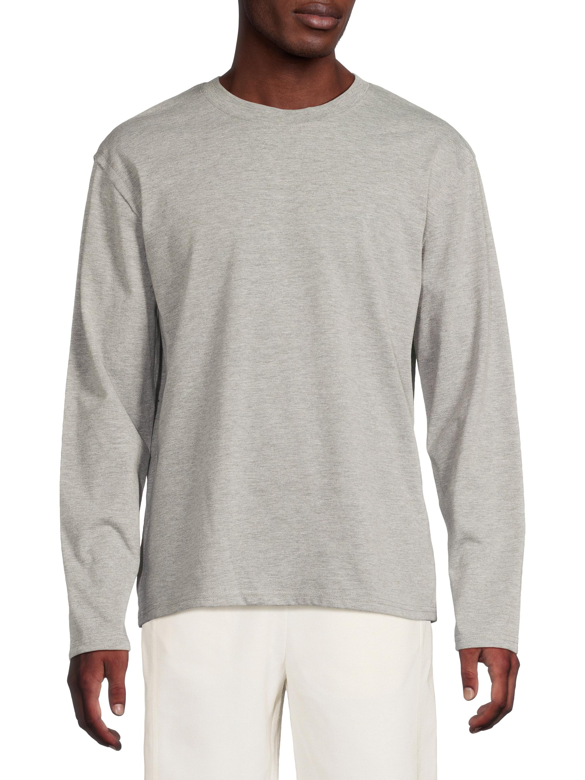 Click here for Krost Mens Heathered Cotton-Blend Sweatshirt - Dar... prices