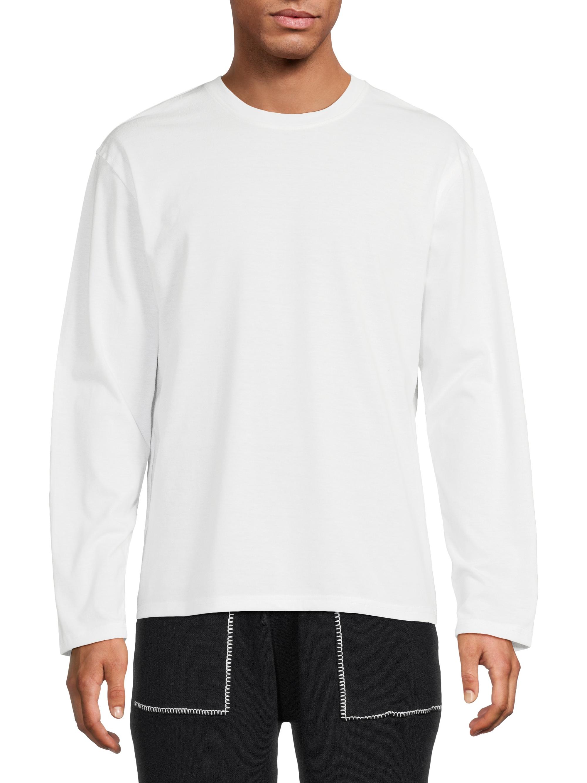 Click here for Krost Mens Heathered Cotton-Blend Sweatshirt - Whi... prices