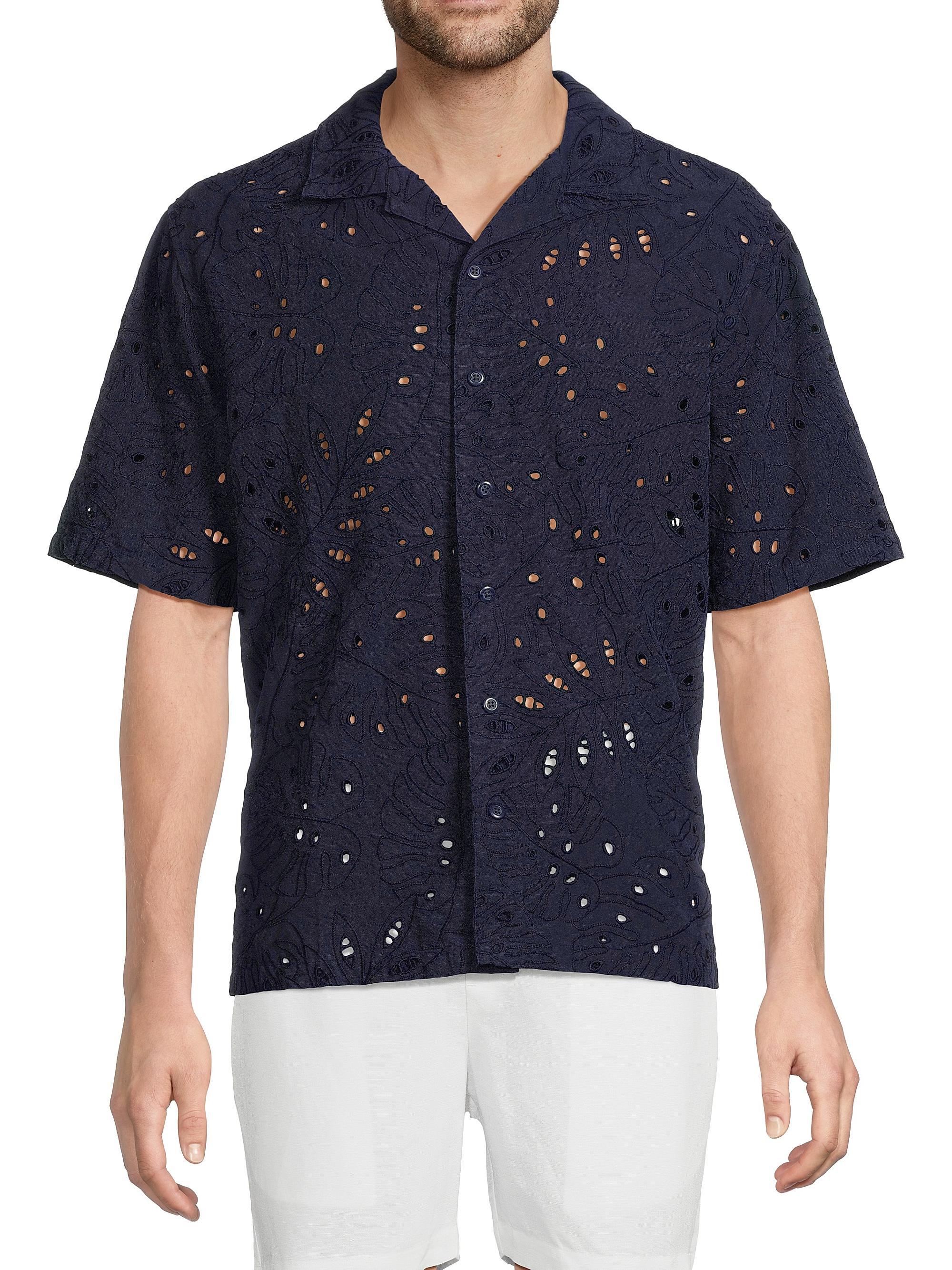 Click here for Onia Mens Oversized Vacation Shirt - Deep Navy - S... prices