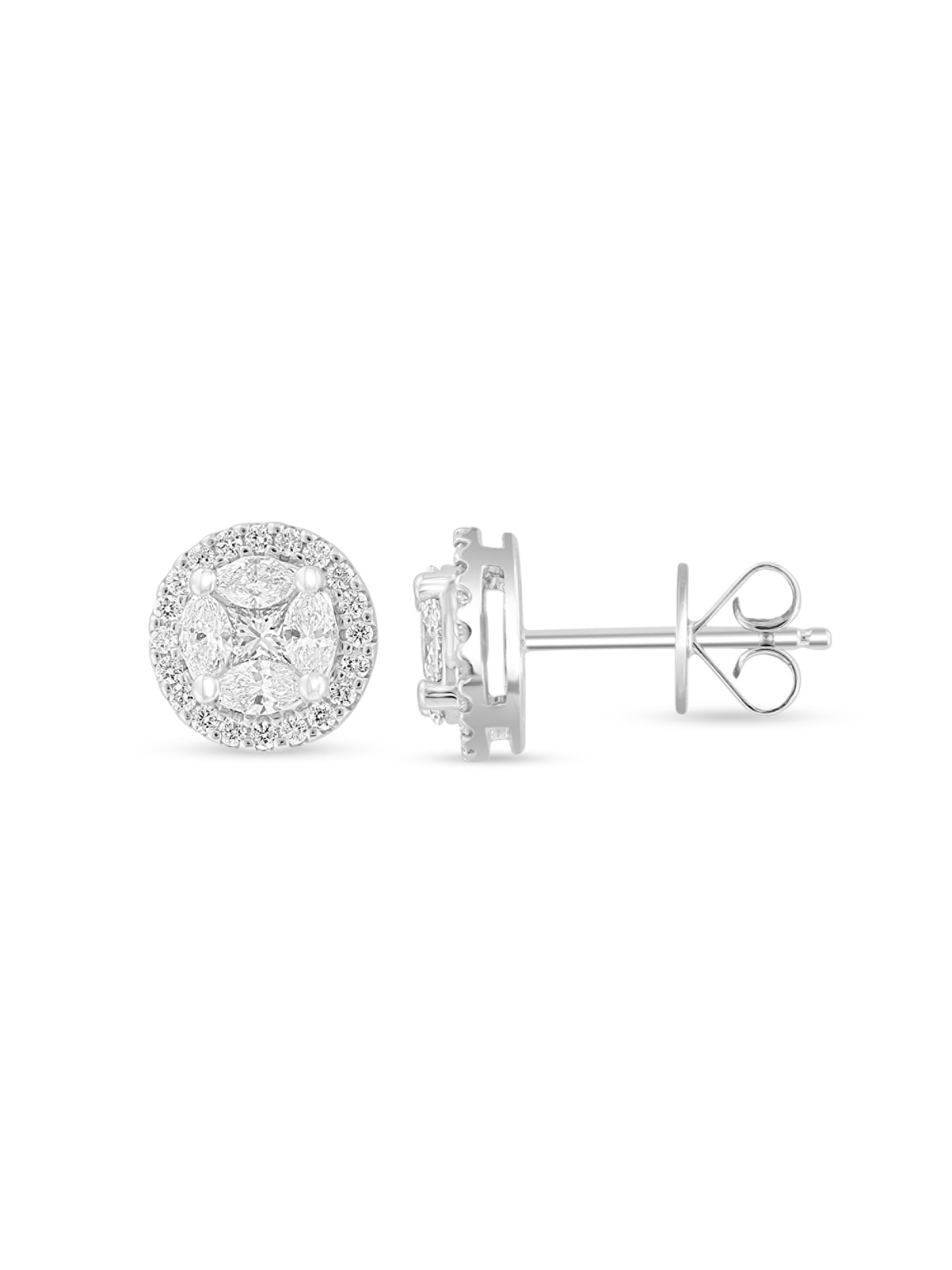 Click here for Effy Womens 14K White Gold & 0.98 TCW Diamond Stud... prices