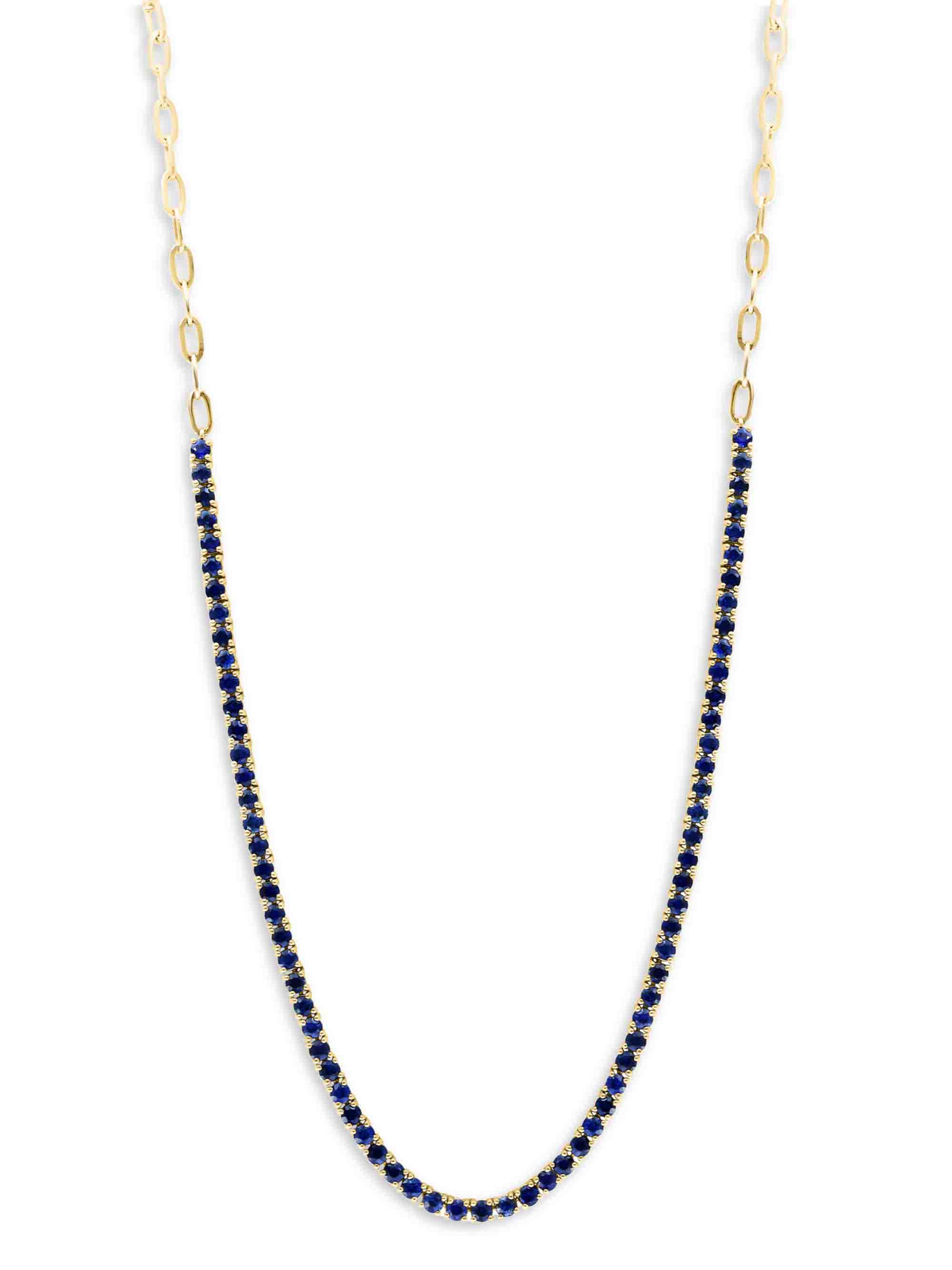 Click here for Effy Womens 14K Yellow Gold Sapphire Necklace - Ye... prices