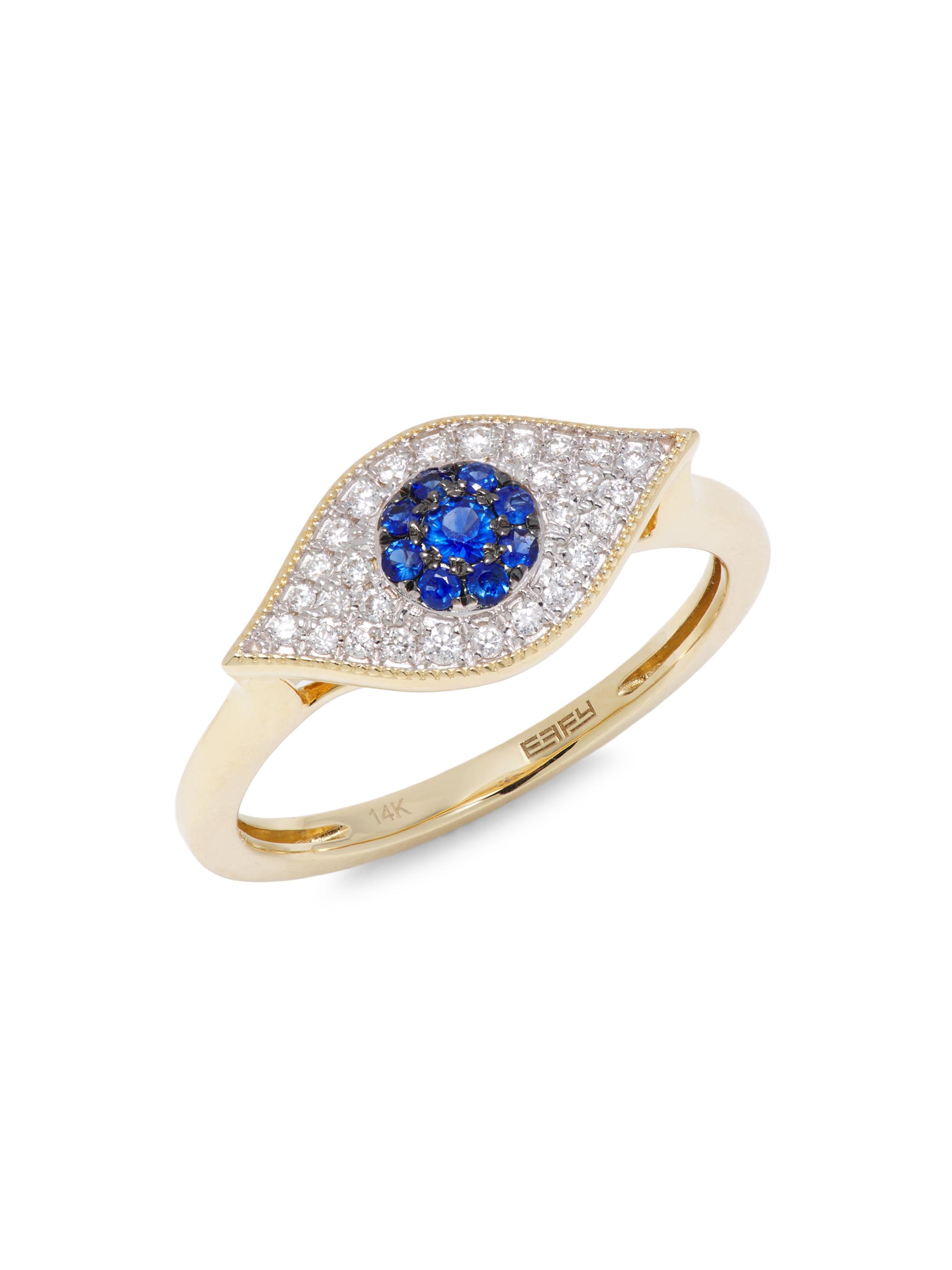 Click here for Effy Womens 14K Yellow Gold  0.19 TCW Diamond & 0.... prices