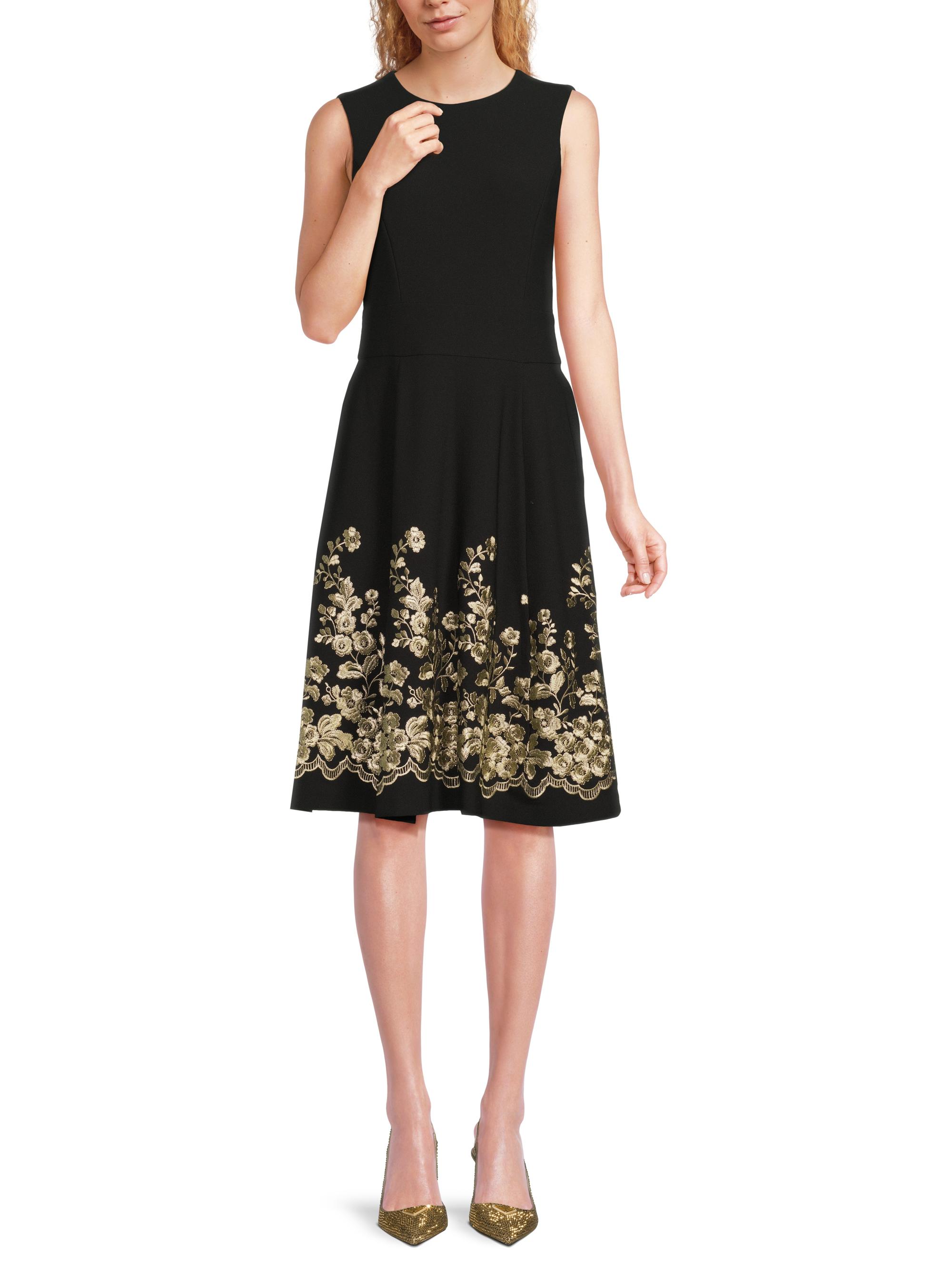 Click here for Womens Calvin Klein Floral Embroidery Fit & Flare... prices