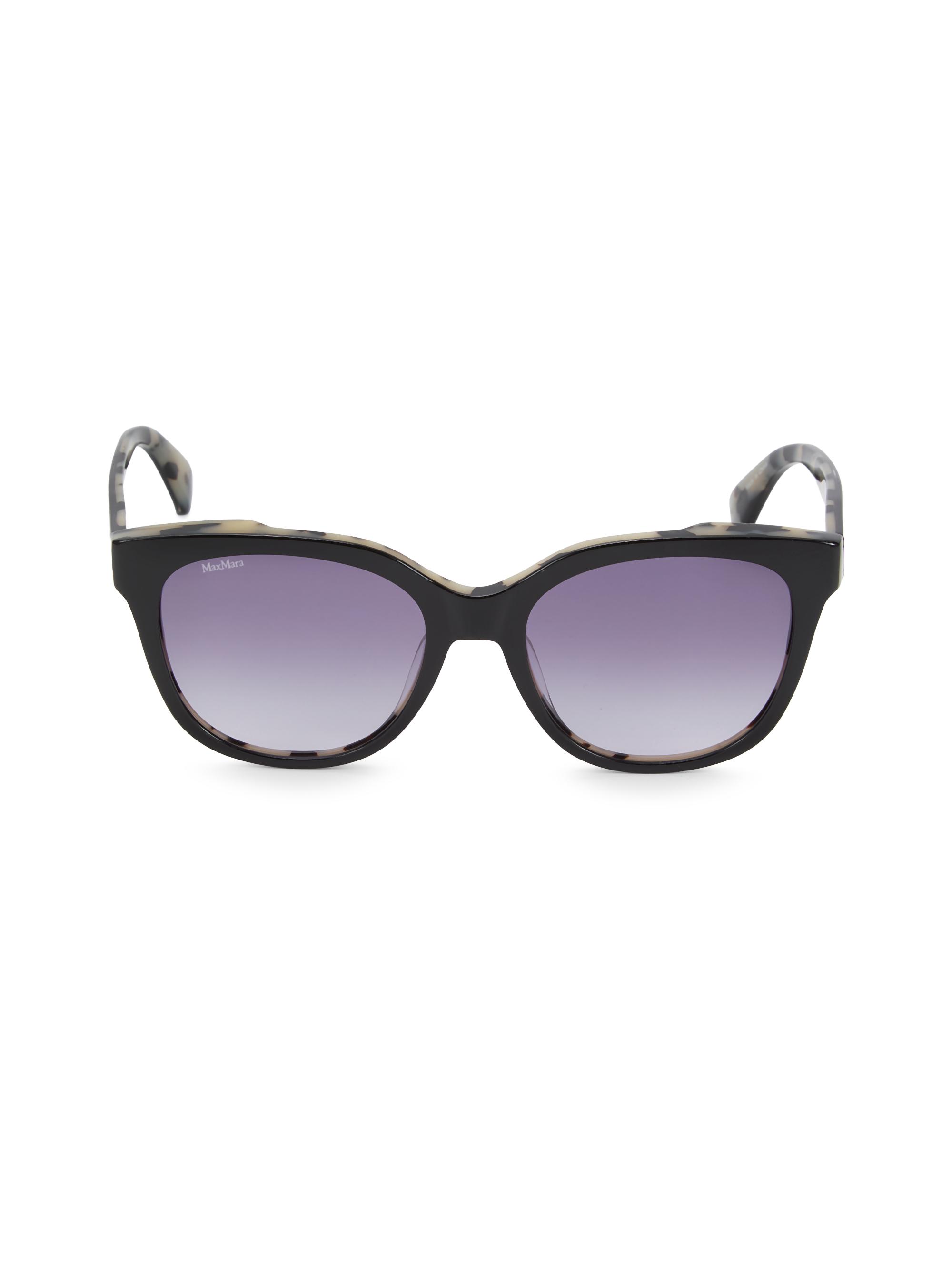 Click here for Max Mara Womens 54MM Oval Sunglasses - Black Smoke prices
