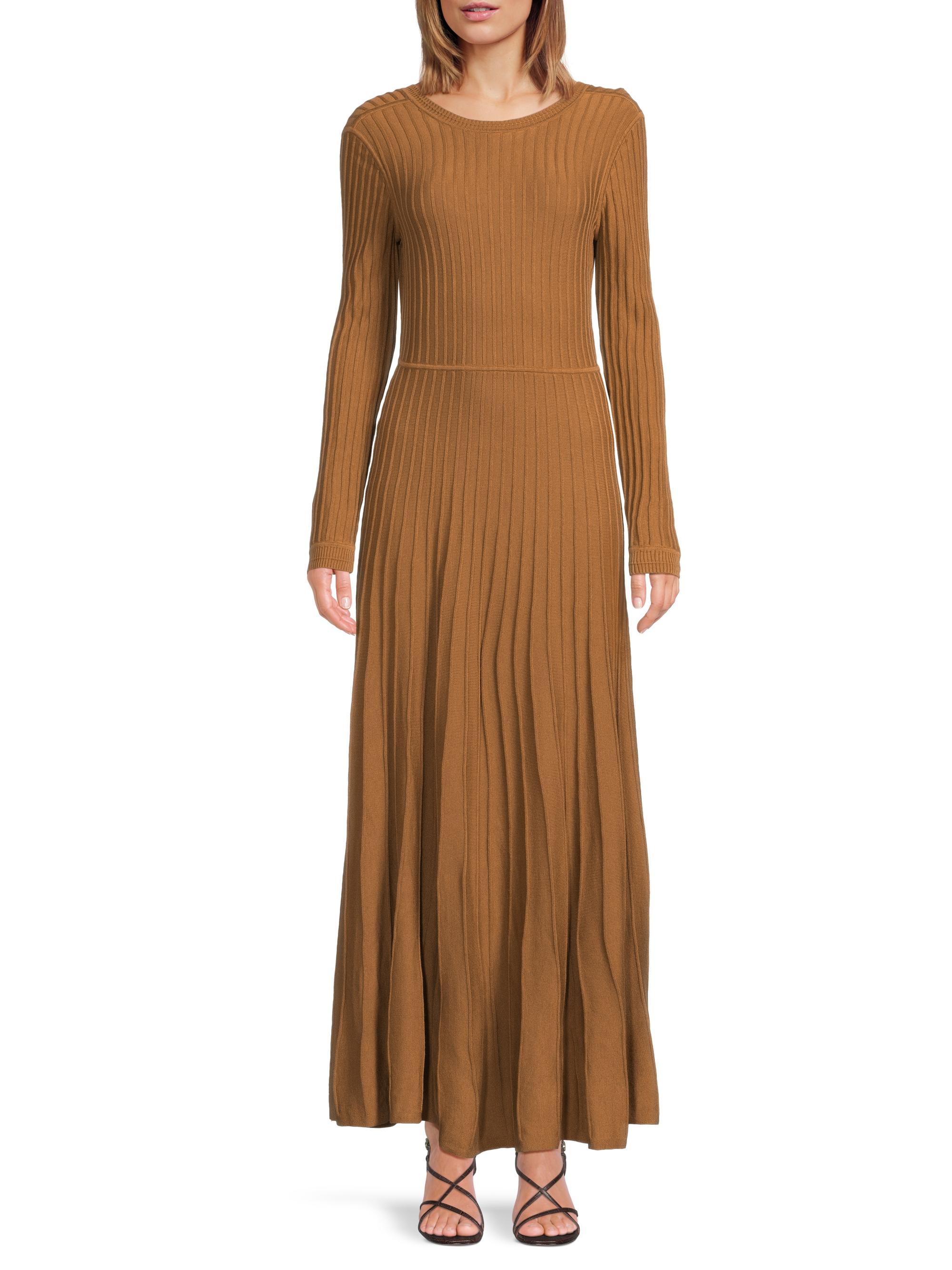 Click here for ba & sh Womens Robe Jazia Ribbed Wool-Blend Maxi D... prices