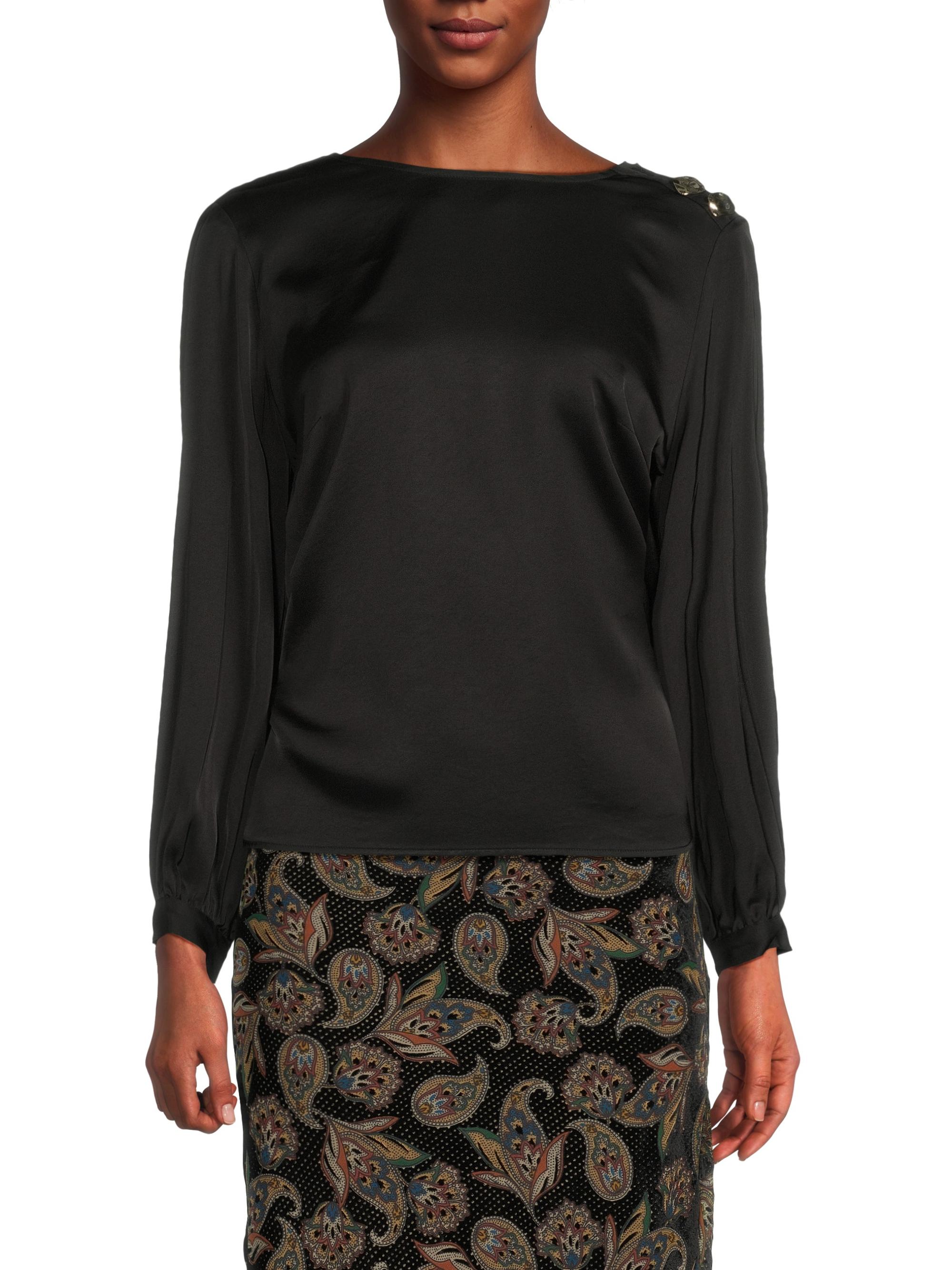 Click here for ba & sh Womens Jenny Boatneck Top - Noir - Size 2... prices