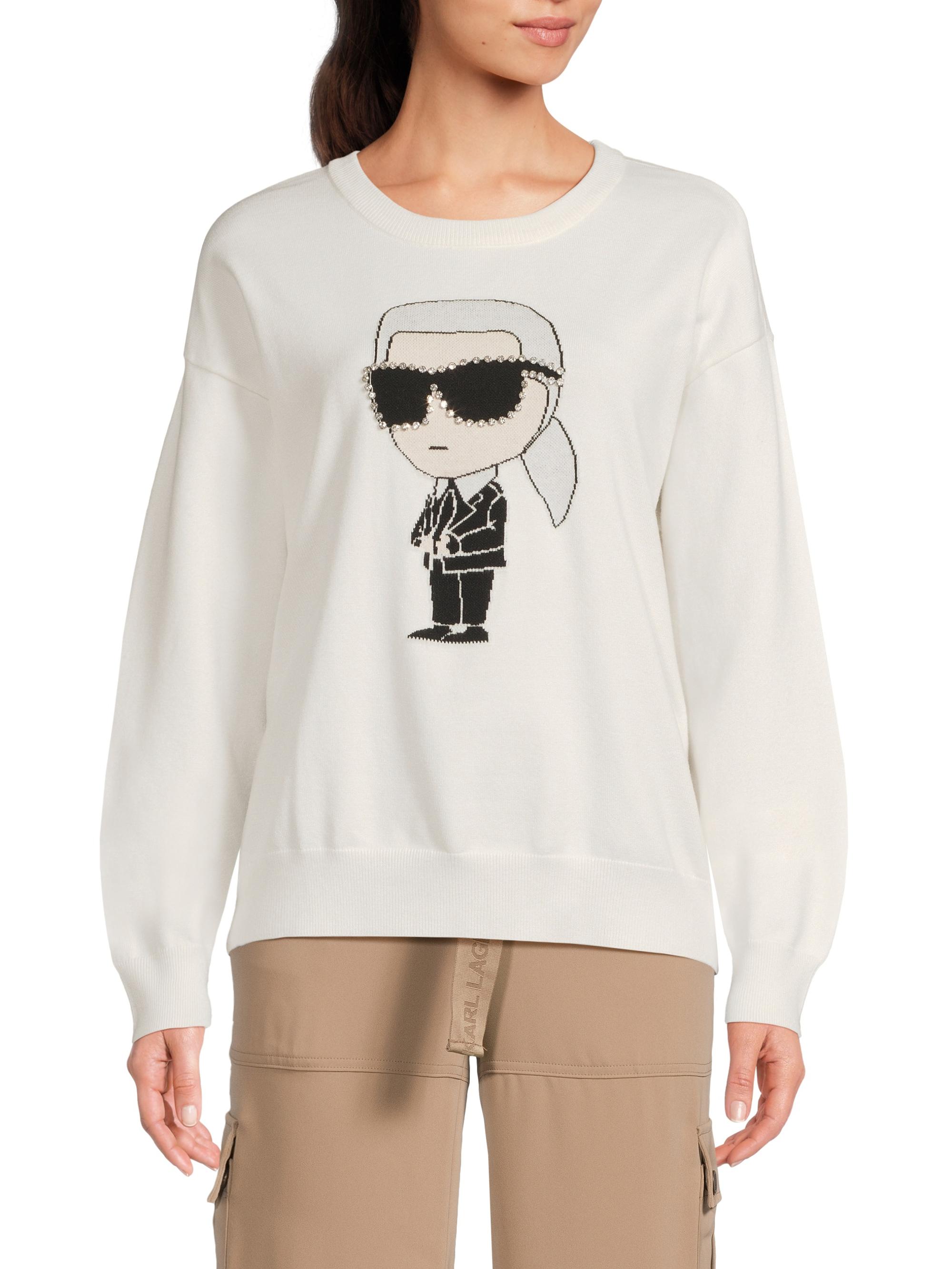 Click here for Karl Lagerfeld Paris Womens Kool Karl Crewneck Swe... prices