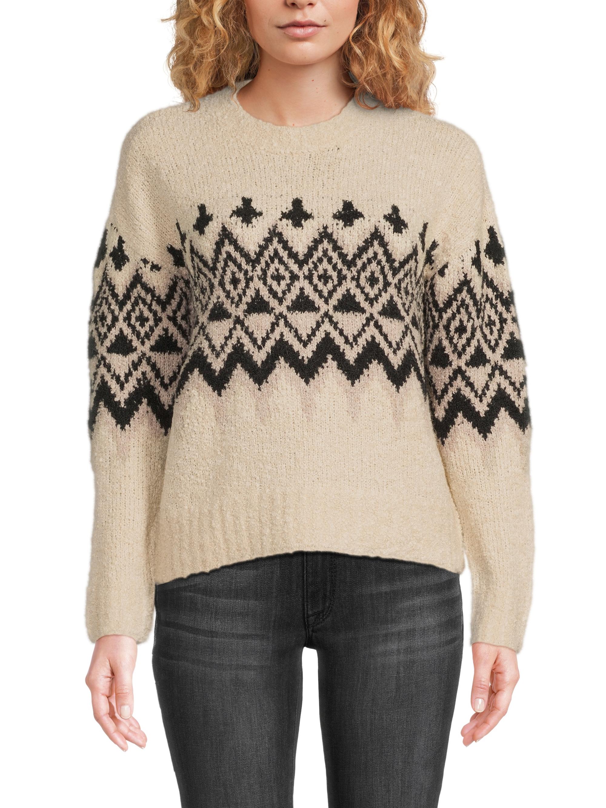 Click here for Design 365 Womens Geometric Drop Shoulder Sweater... prices