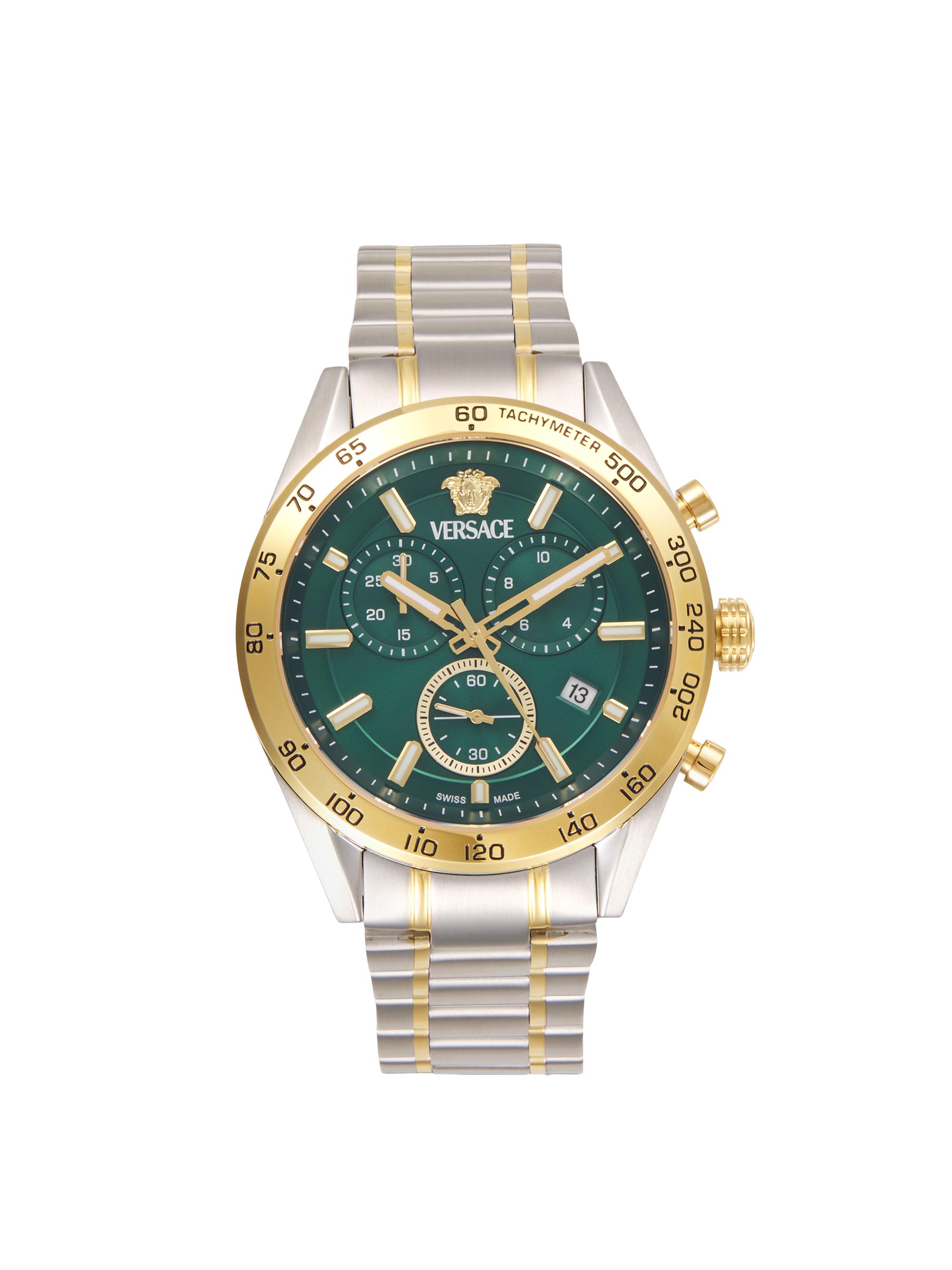 Click here for Versace Mens V-Code Chrono Two-Tone Stainless Stee... prices