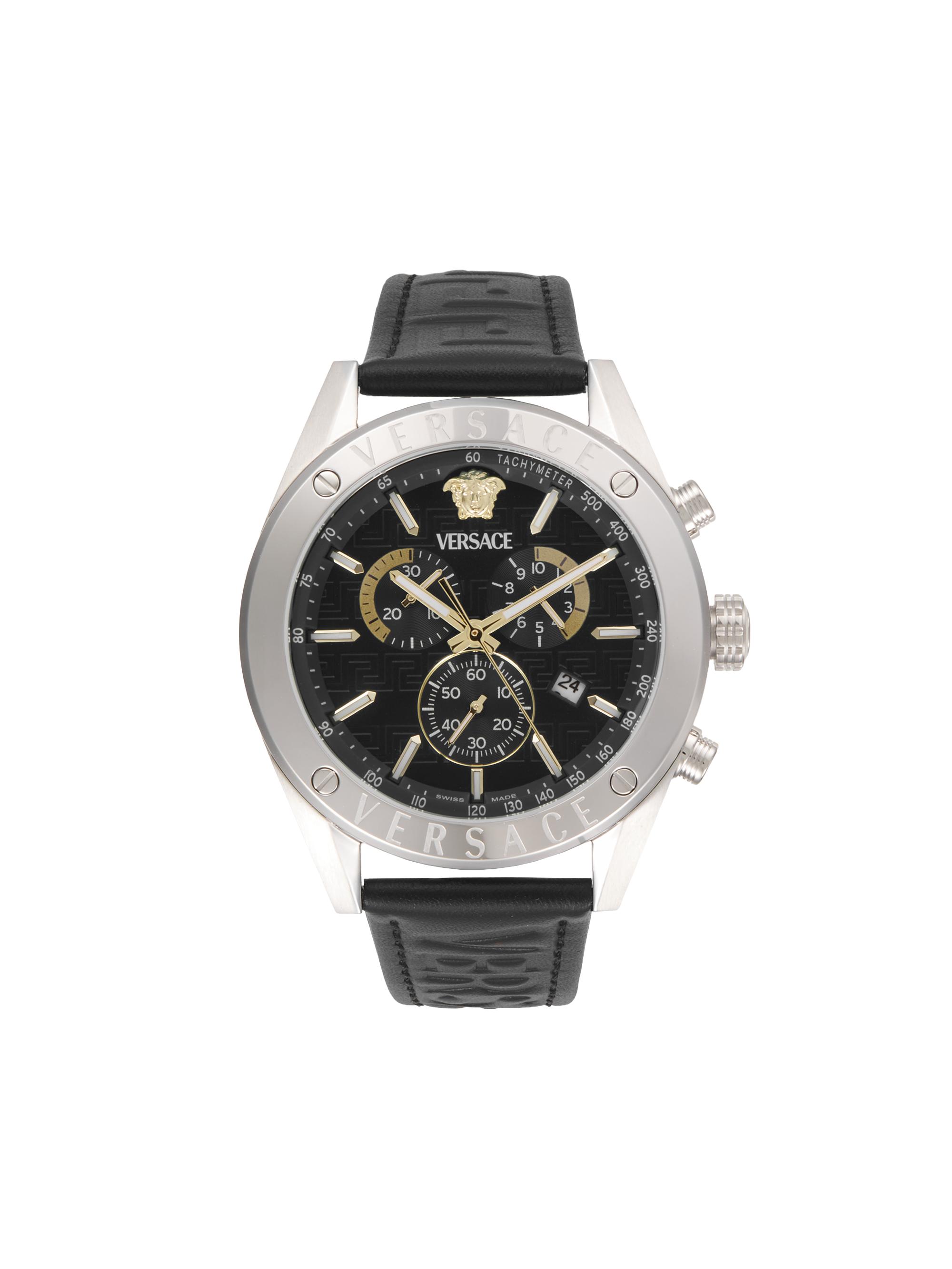 Click here for Versace Mens Athletic Chrono Stainless Steel & Lea... prices