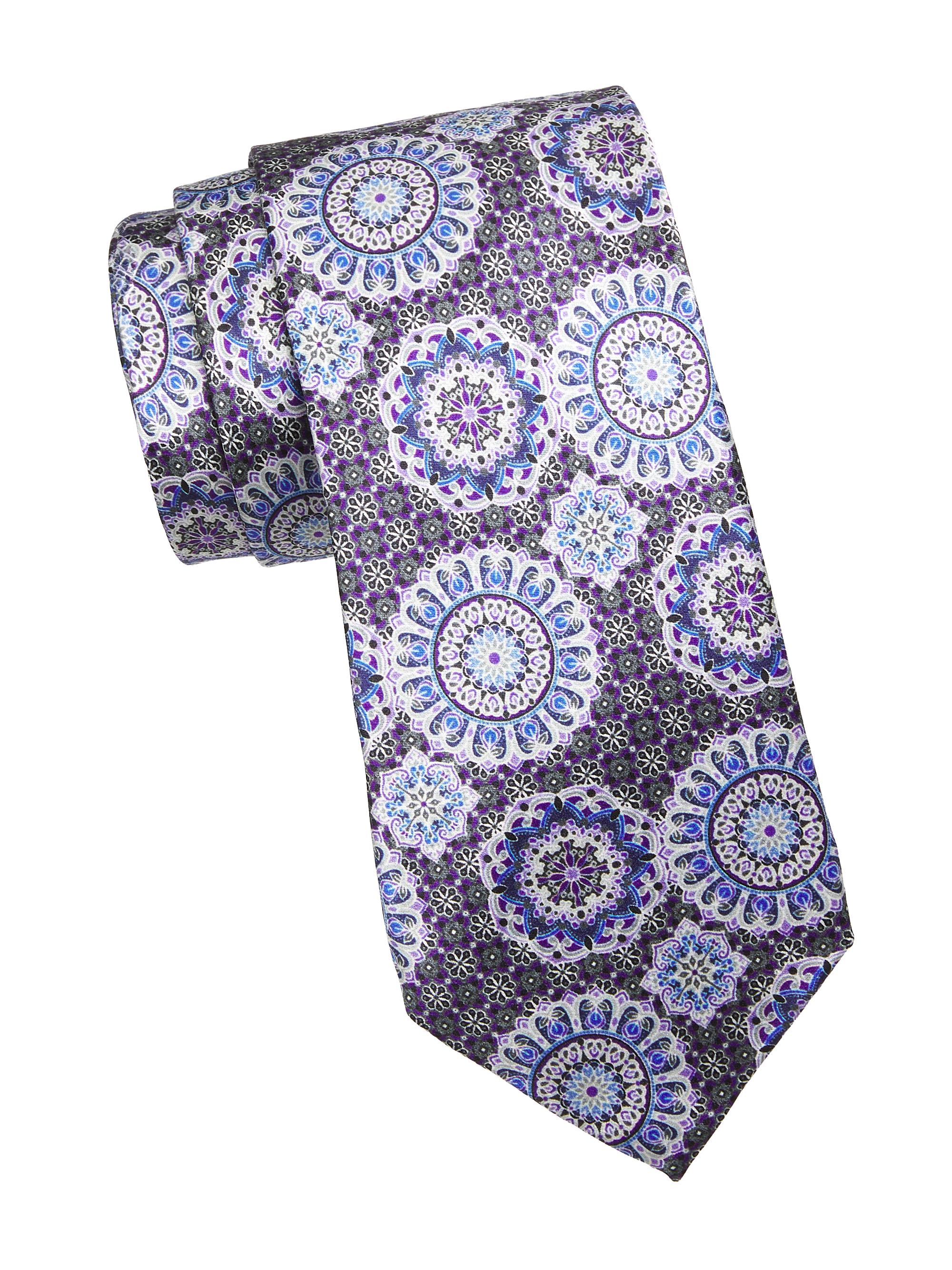 Click here for Robert Graham Mens Mixed Print Tie - Black prices