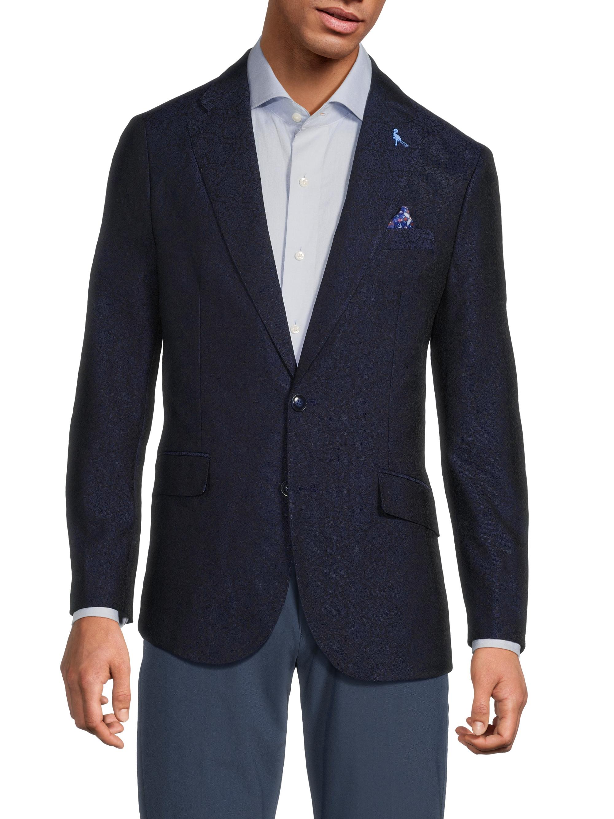 Click here for Tailorbyrd Mens Jacquard Formal-Fit Sport Coat - N... prices