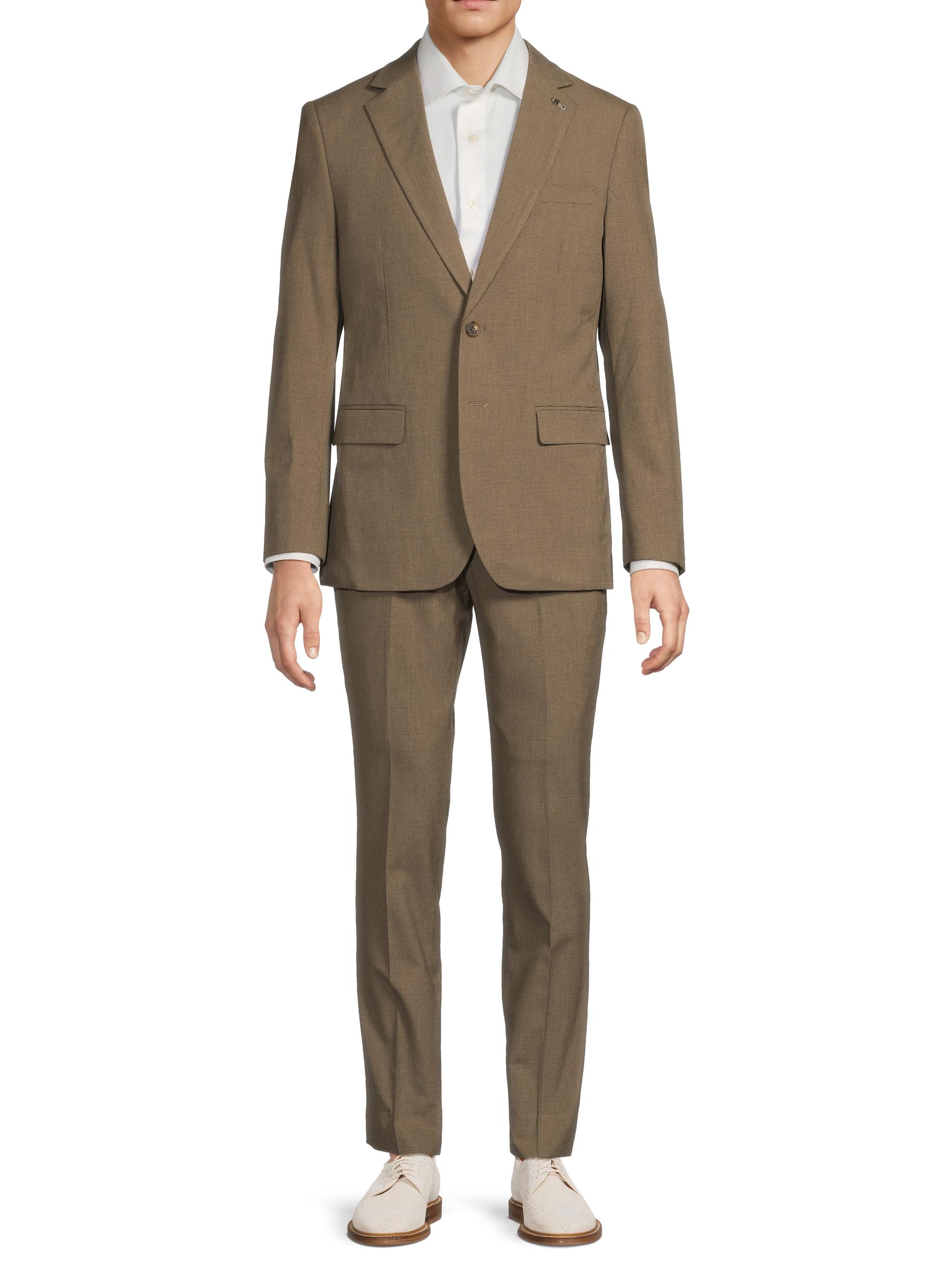 Click here for Scotch & Soda Mens Houndstooth Modern-Fit Suit - T... prices