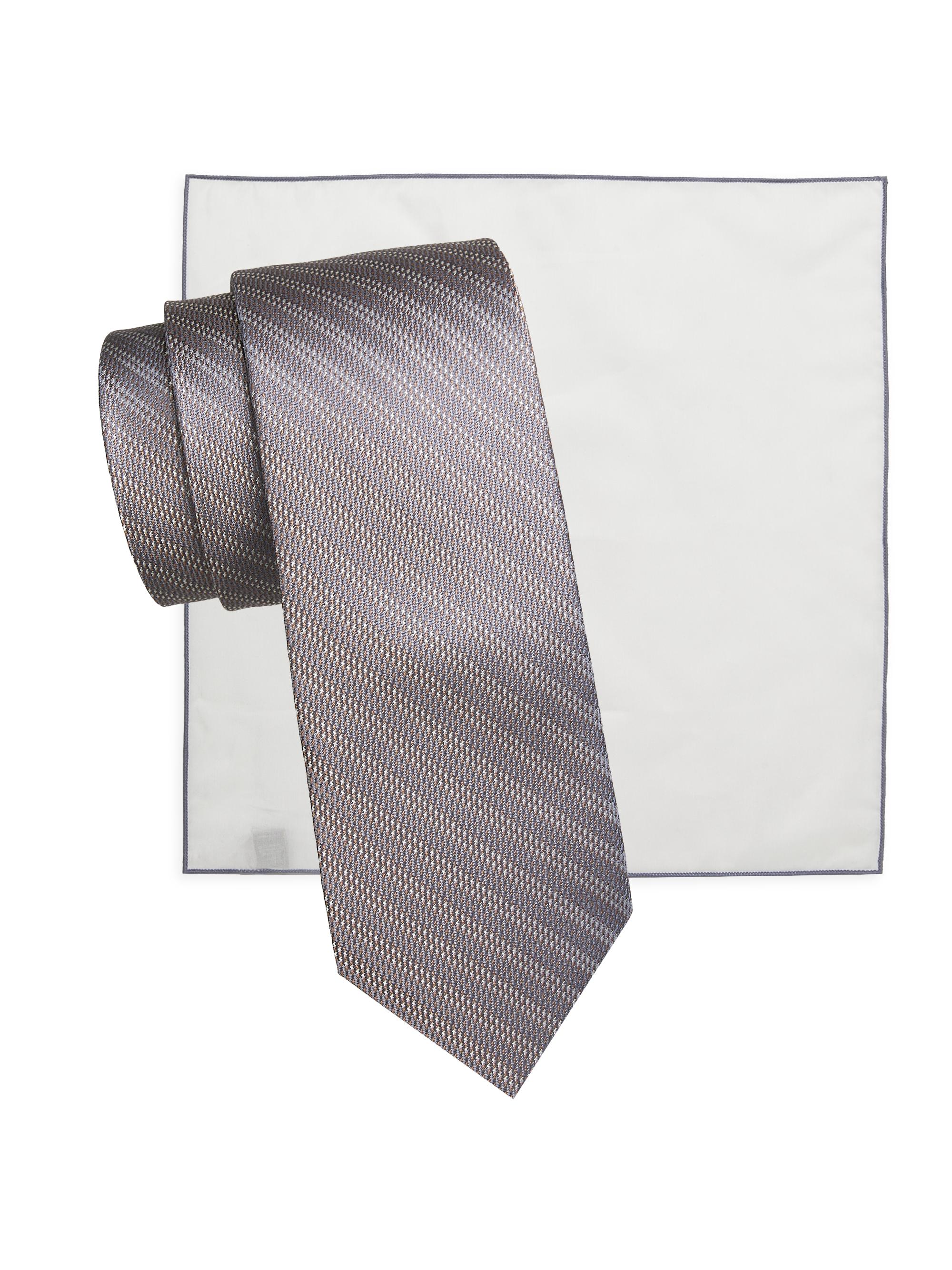 Click here for Hickey Freeman Mens 2-Piece Geoetric Box Pocket Sq... prices