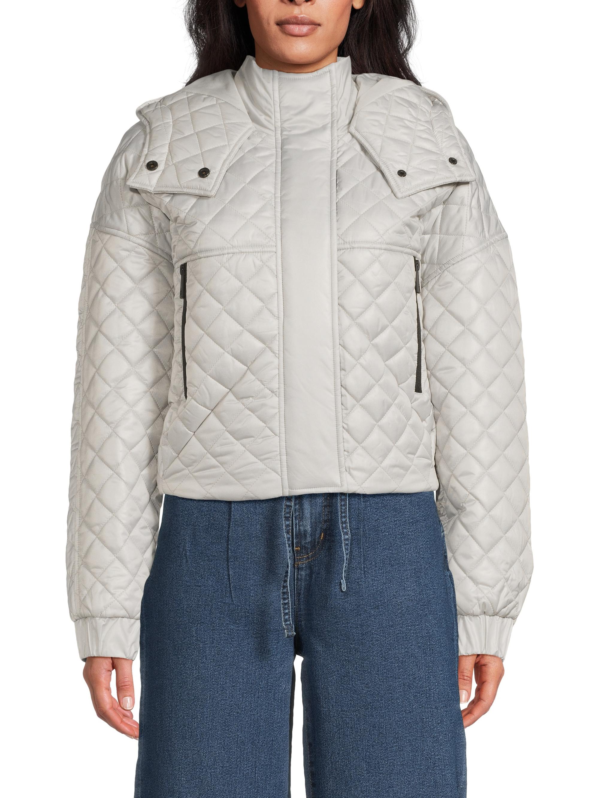 Click here for Bcbgeneration Womens Quilted Jacket - Mist Grey -... prices