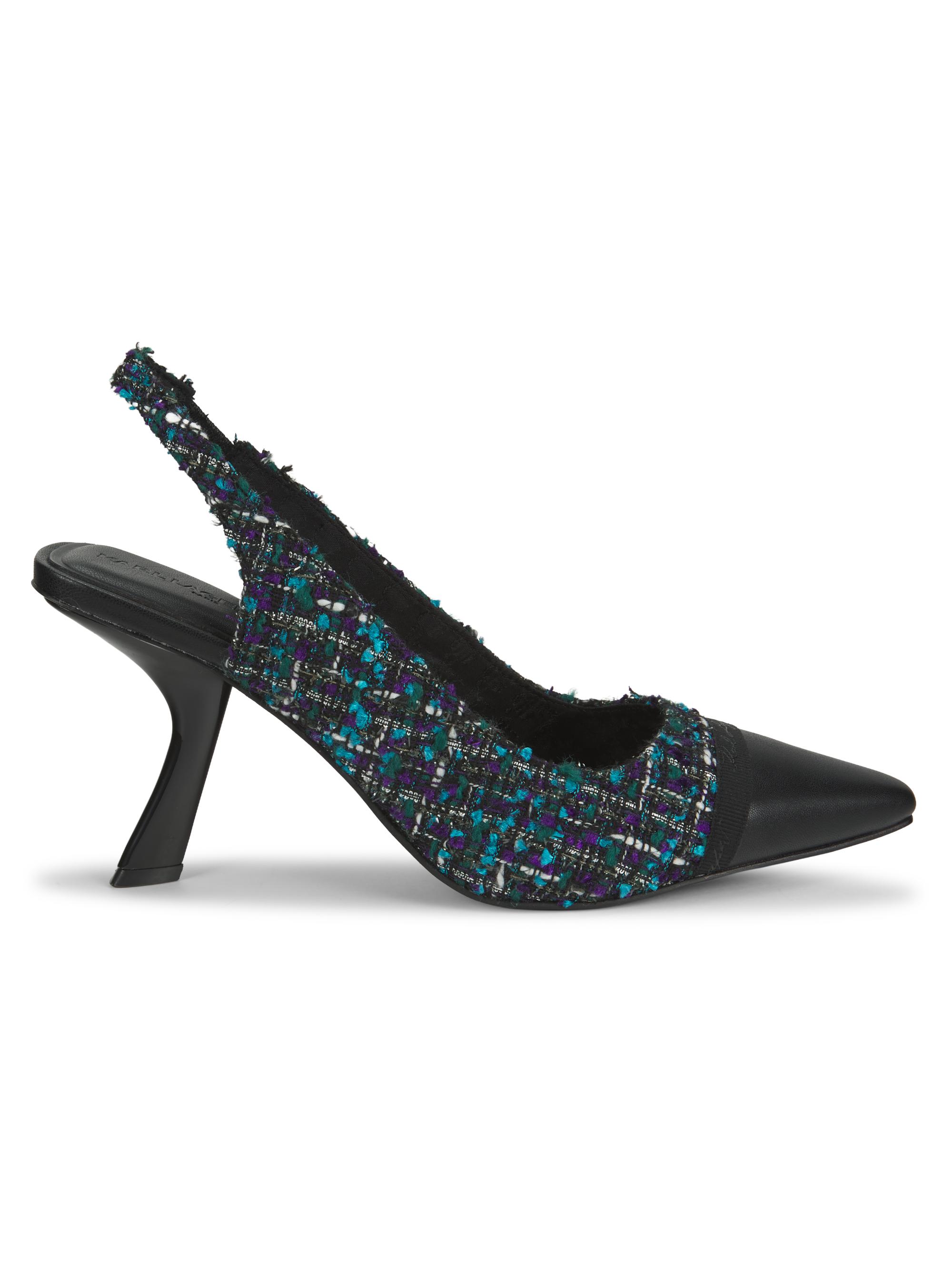 Click here for Karl Lagerfeld Paris Womens Kinsely 75MM Tweed Sli... prices