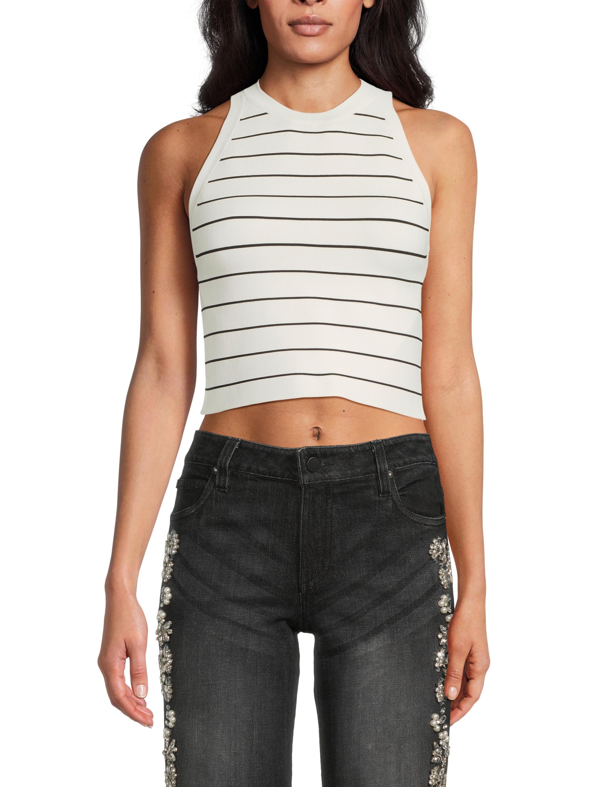 Click here for Alice + Olivia Womens Rydel Striped Knit Tank - So... prices