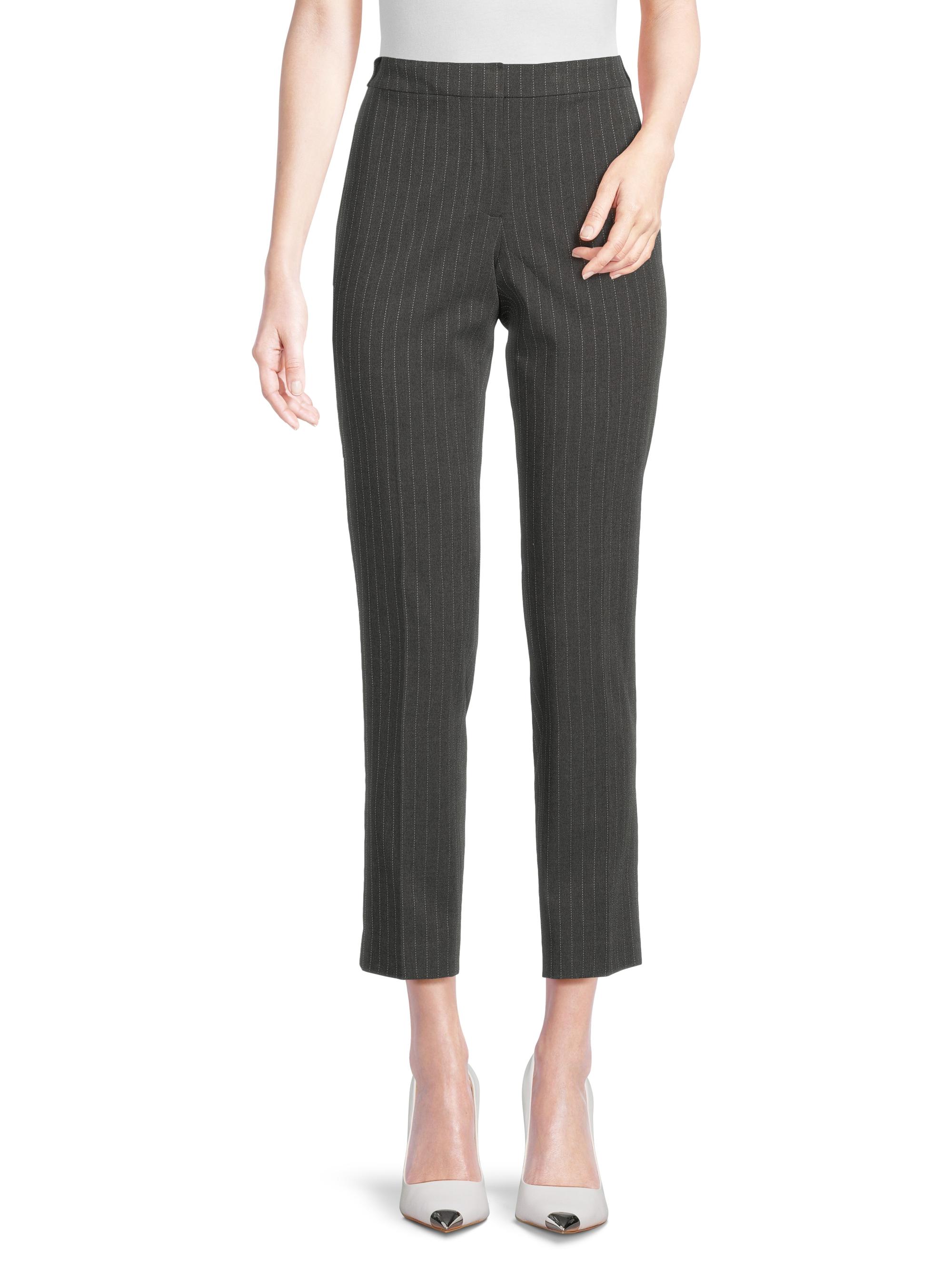 Click here for Calvin Klein Womens Pinstripe Slim Pants - Heather... prices