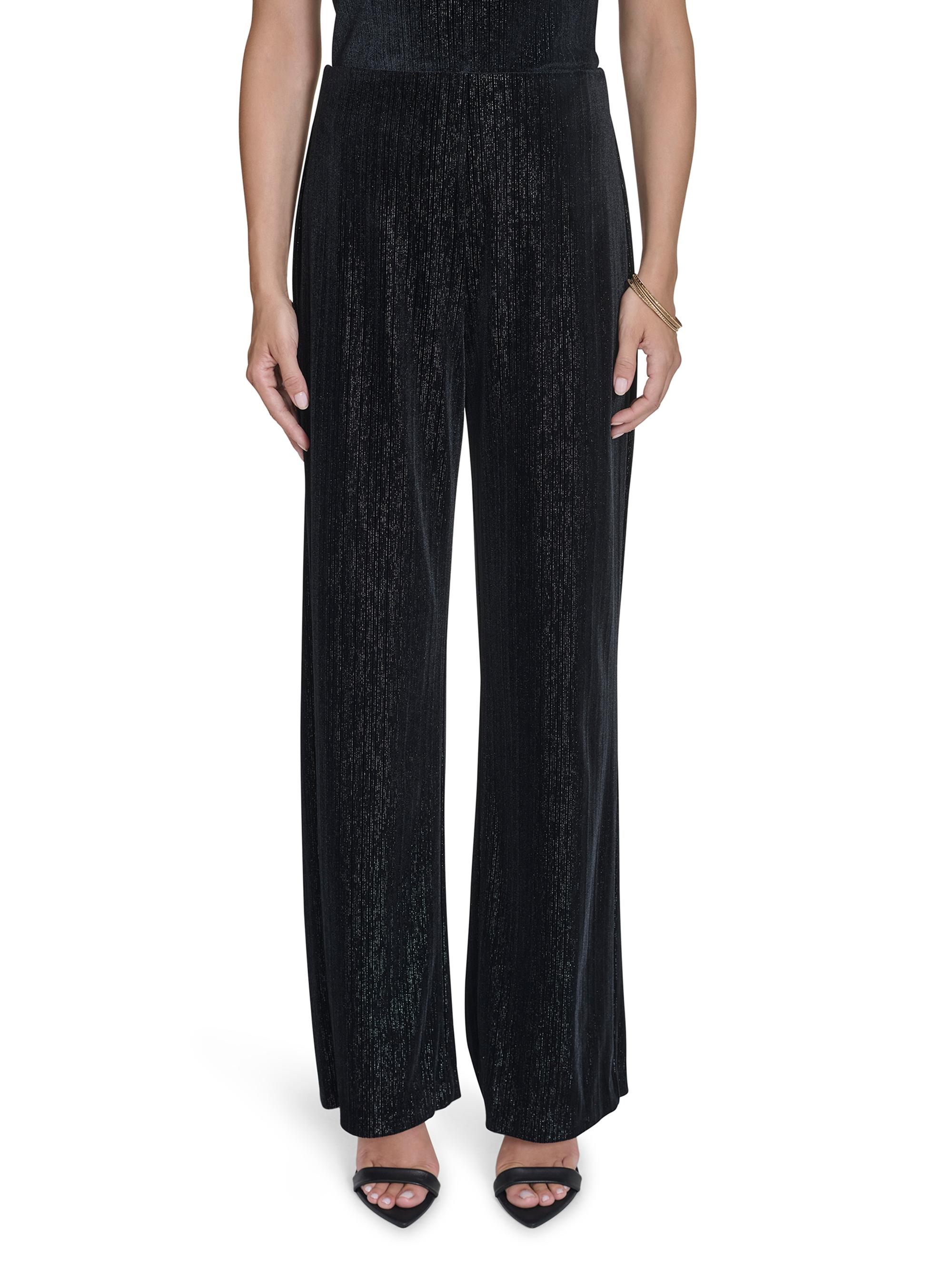 Click here for Halston Womens Shimmer Velvet Pants - Black - Size... prices