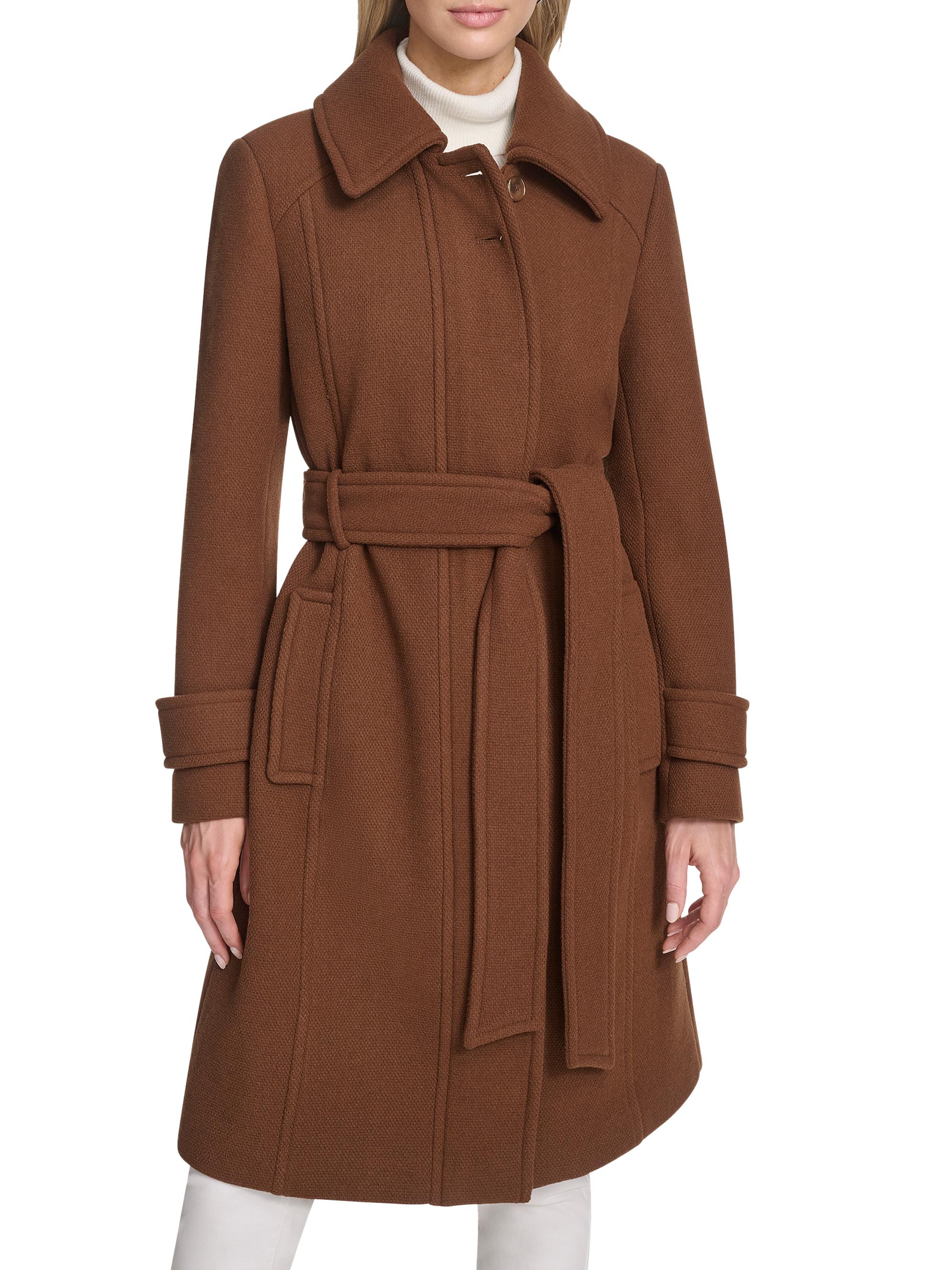 Click here for Andrew Marc Womens Lawley Wool Blend Belted Trench... prices