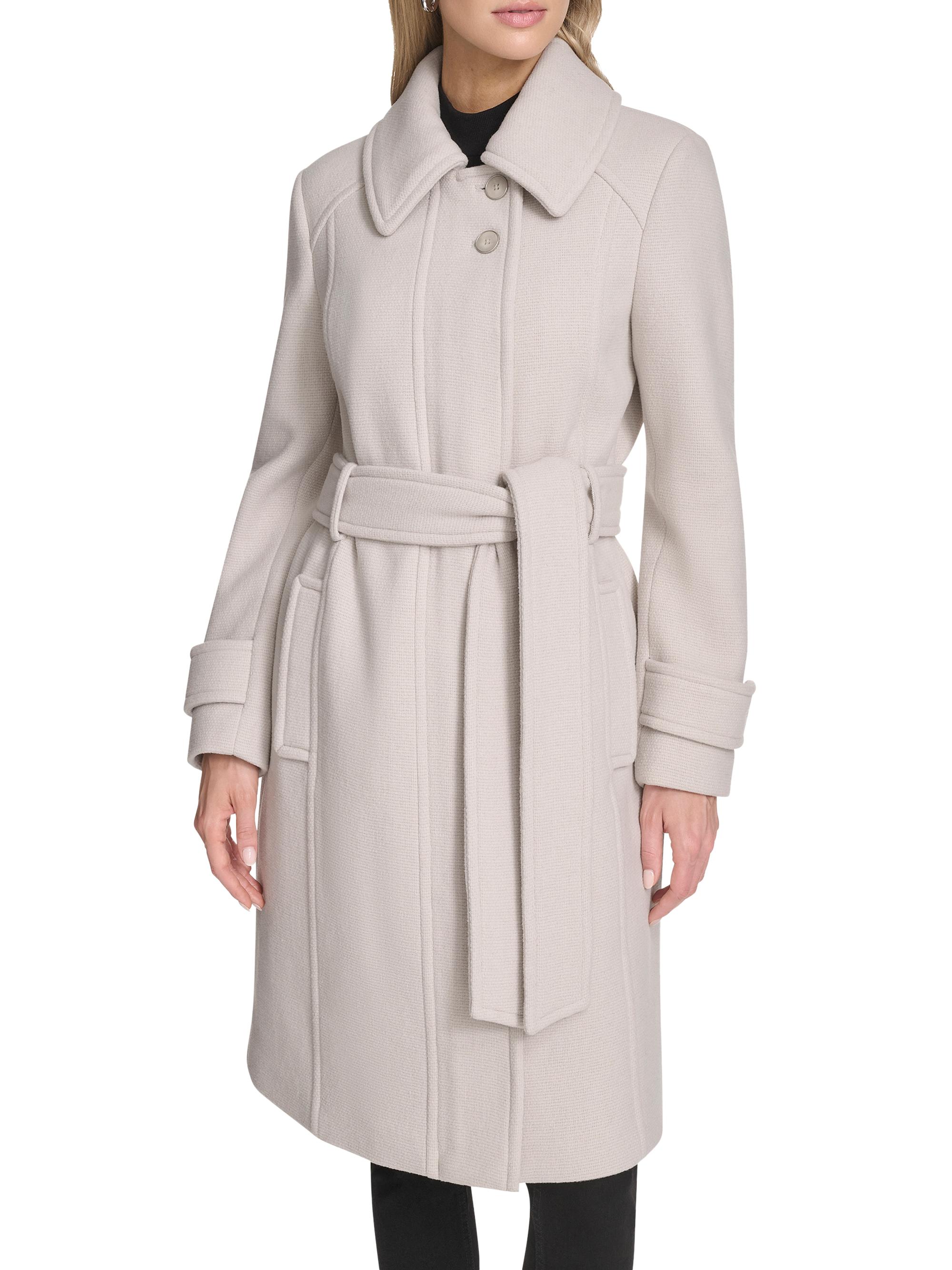 Click here for Andrew Marc Womens Lawley Wool Blend Belted Trench... prices