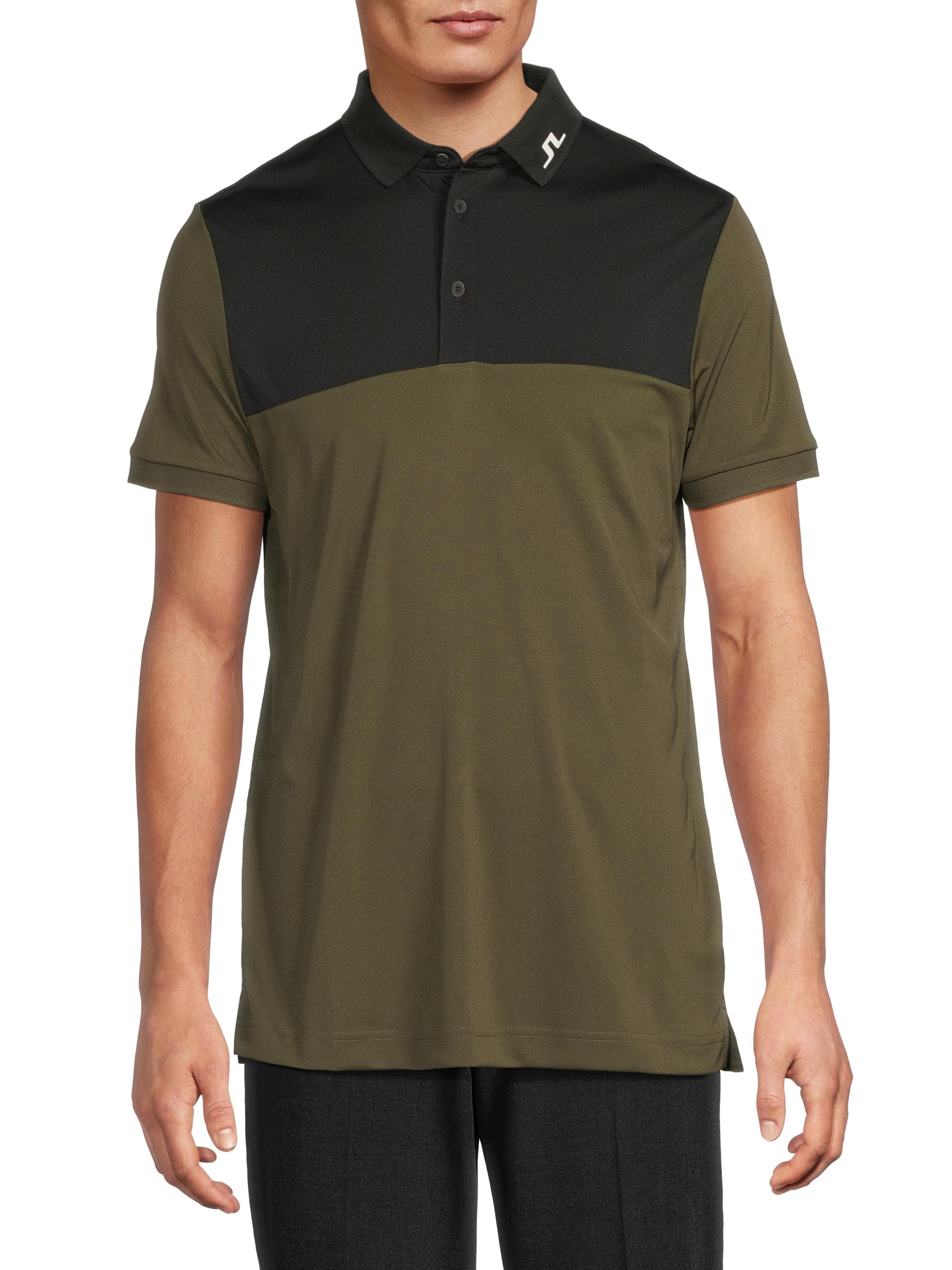 Click here for J. Lindeberg Mens Jeff Colorblock Logo Polo Shirt... prices