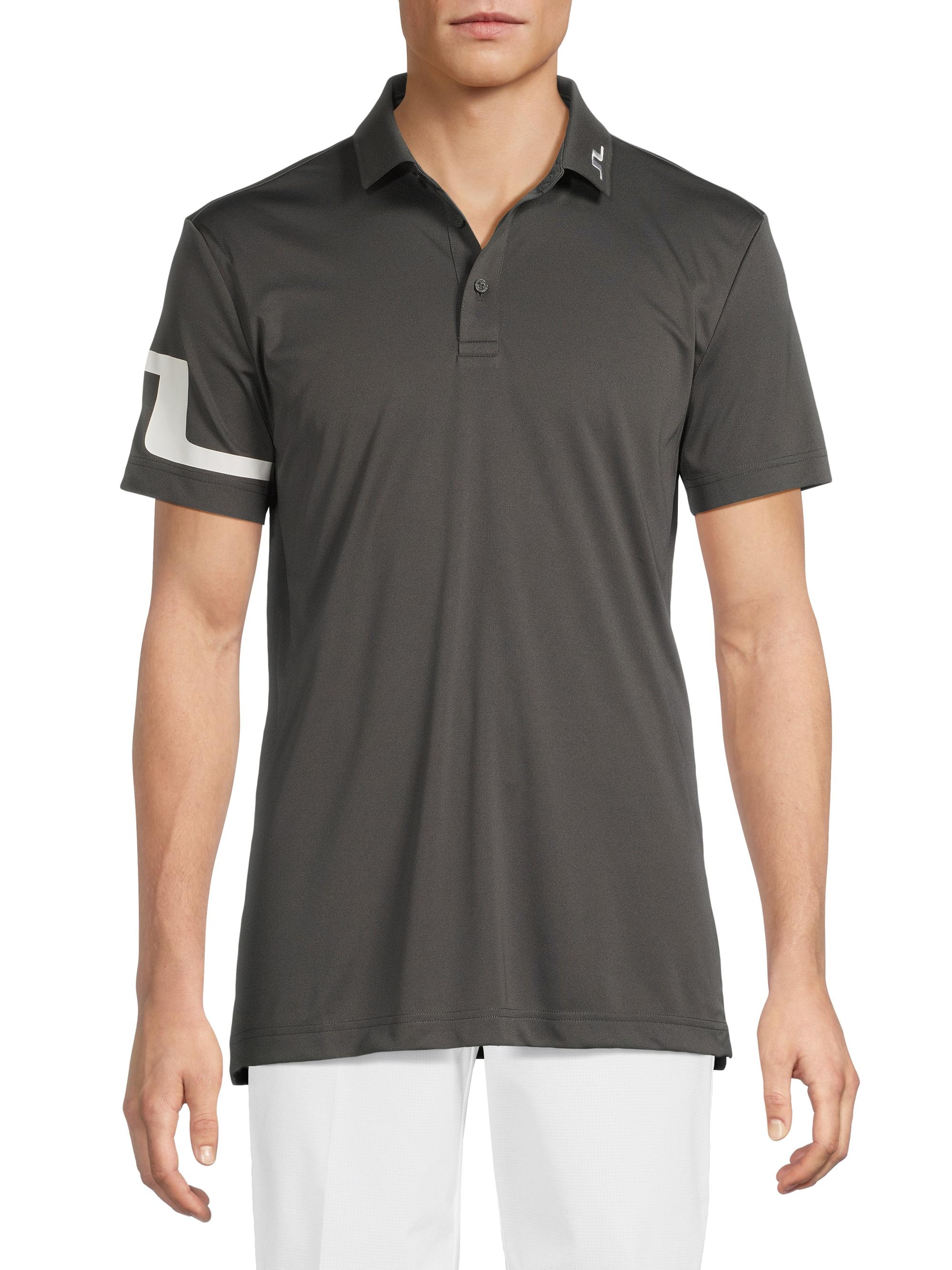 Click here for J. Lindeberg Mens Heath Logo Polo Shirt - Asphalt... prices