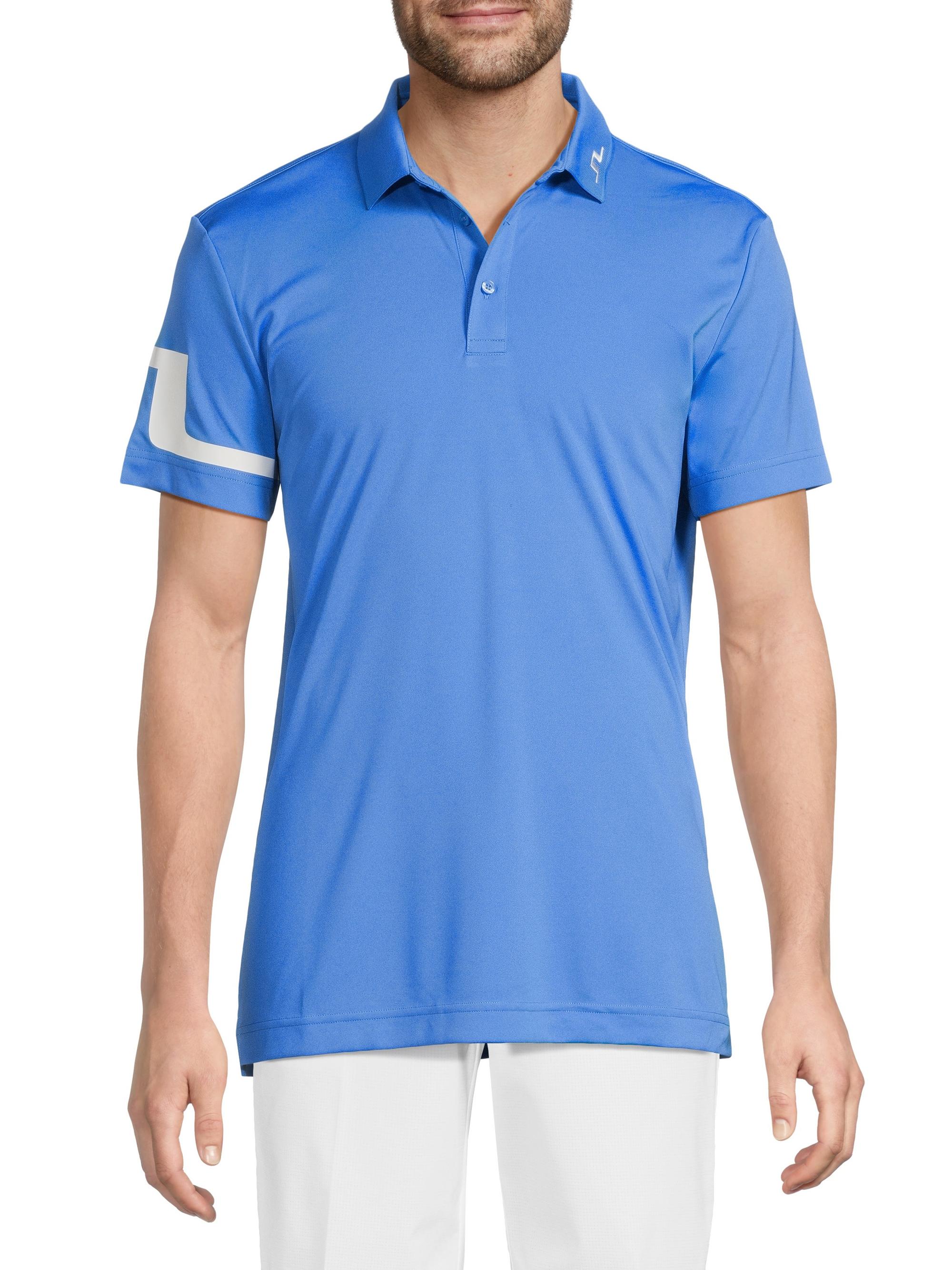 Click here for J. Lindeberg Mens Heath Logo Polo Shirt - Sonic Bl... prices