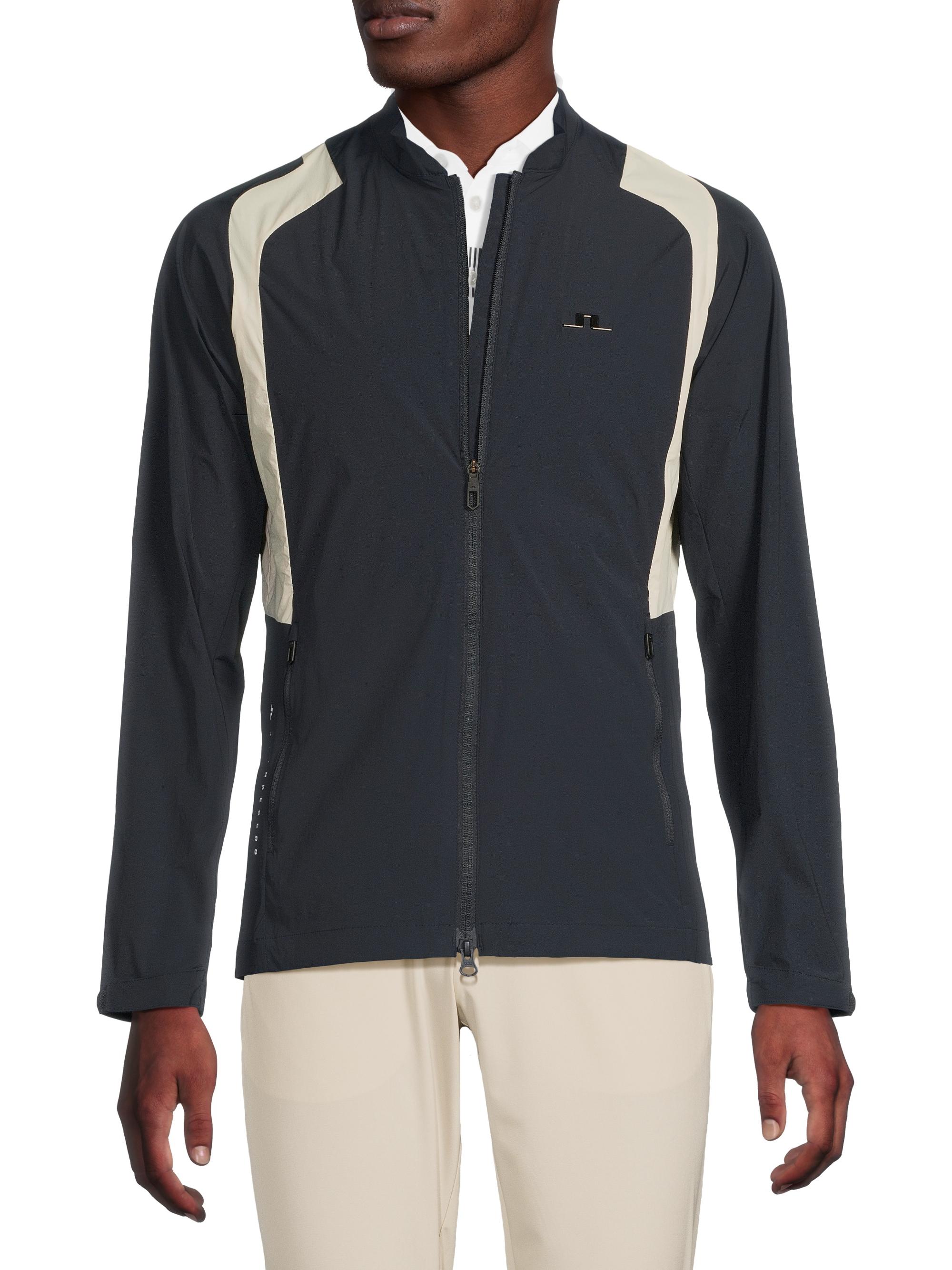 Click here for J. Lindeberg Mens Jacs Contrast-Trim Front-Zip Jac... prices