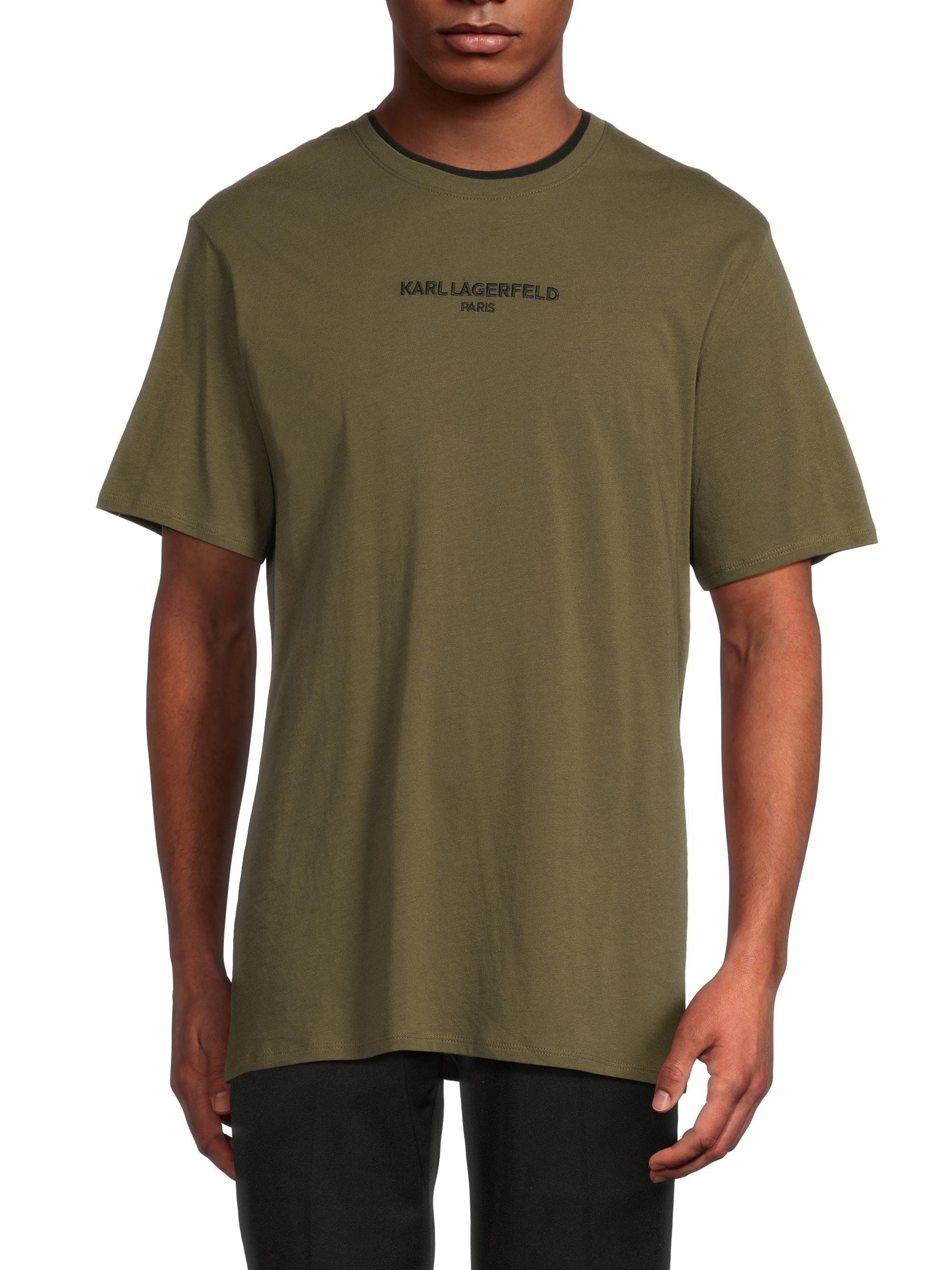 Click here for Karl Lagerfeld Paris Mens Logo Embroidered Cotton... prices