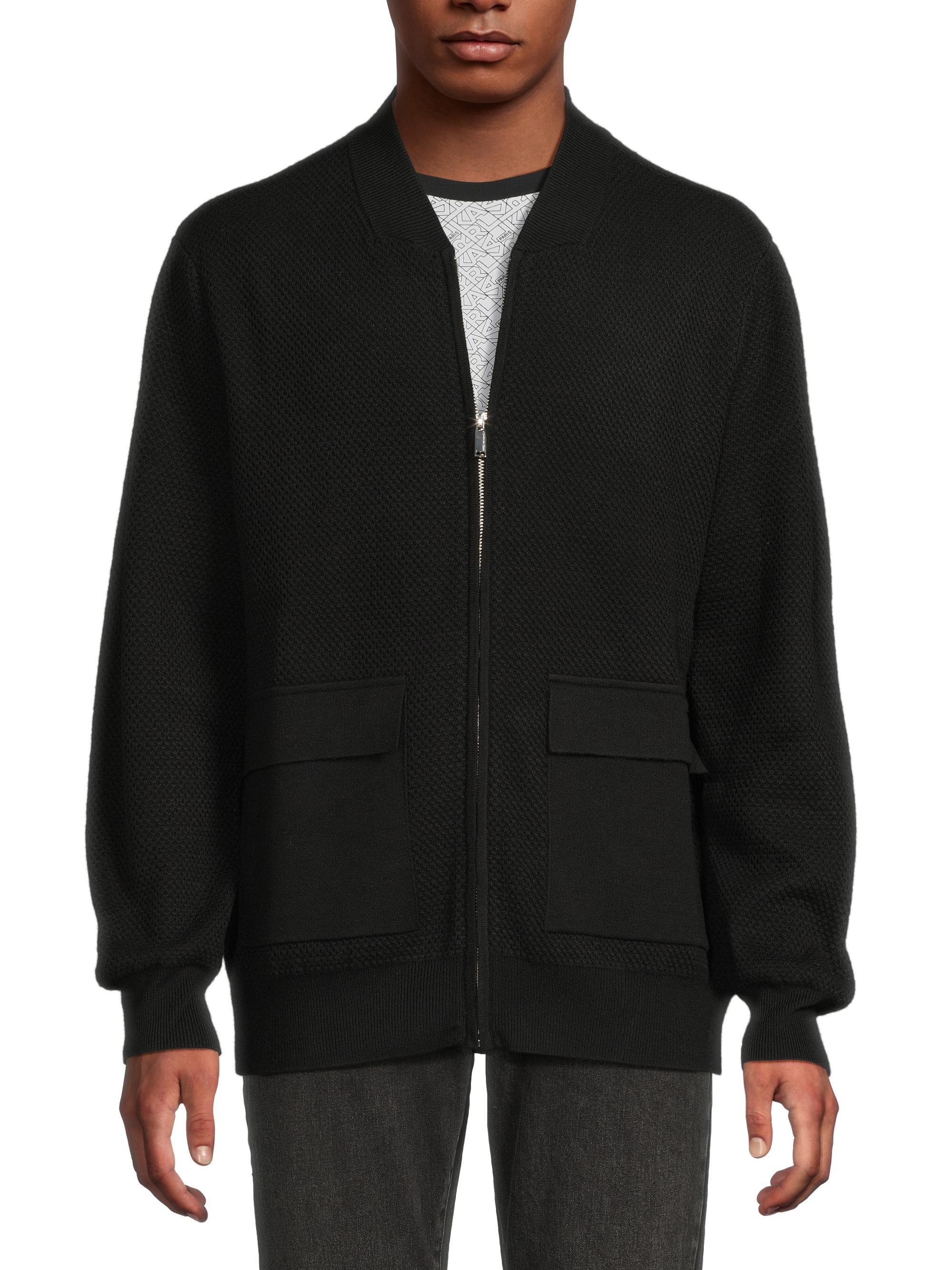 Click here for Karl Lagerfeld Paris Mens Solid Bomber Jacket - Bl... prices