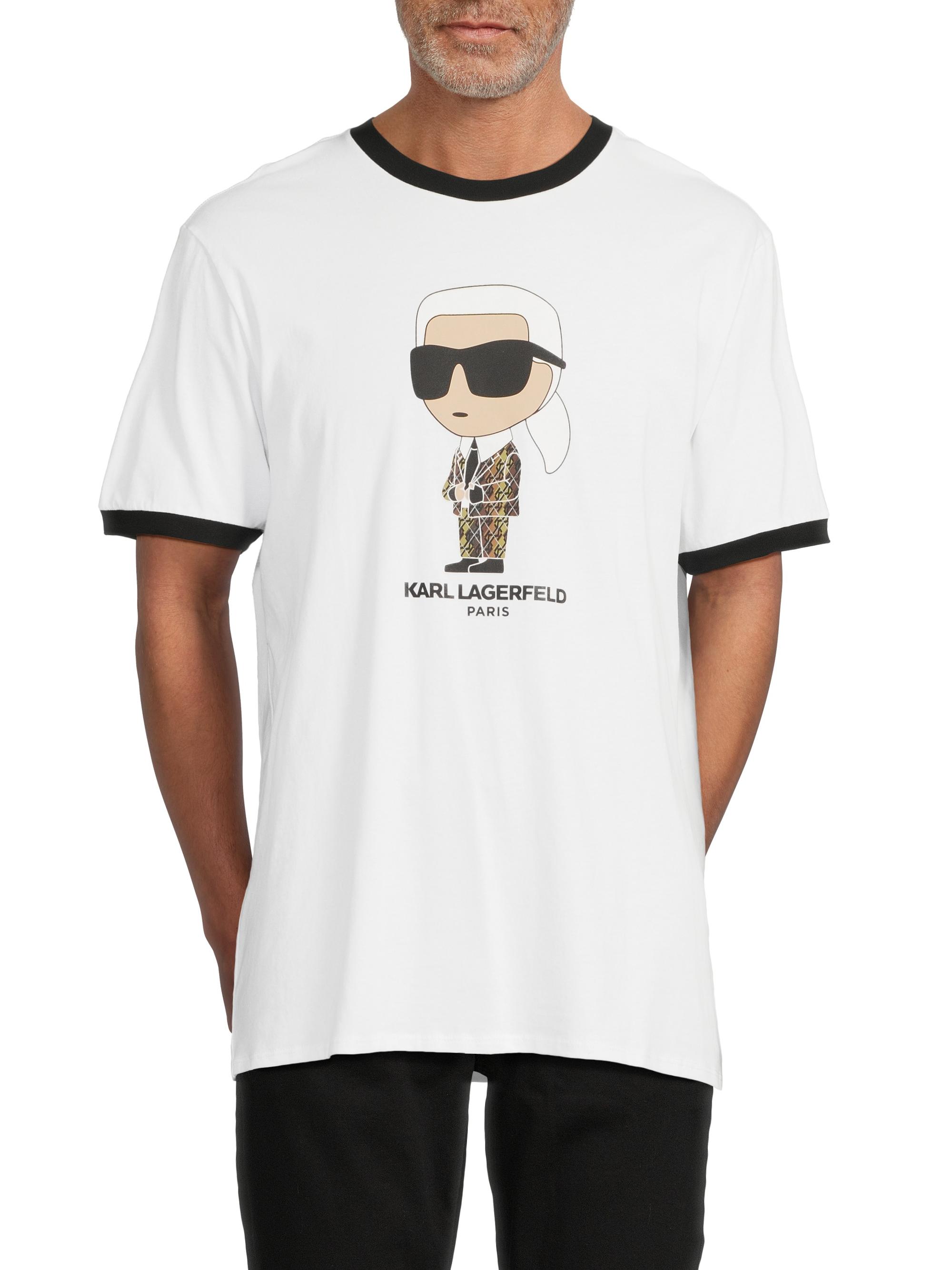 Click here for Karl Lagerfeld Paris Mens Camo Suit Logo Cotton T-... prices