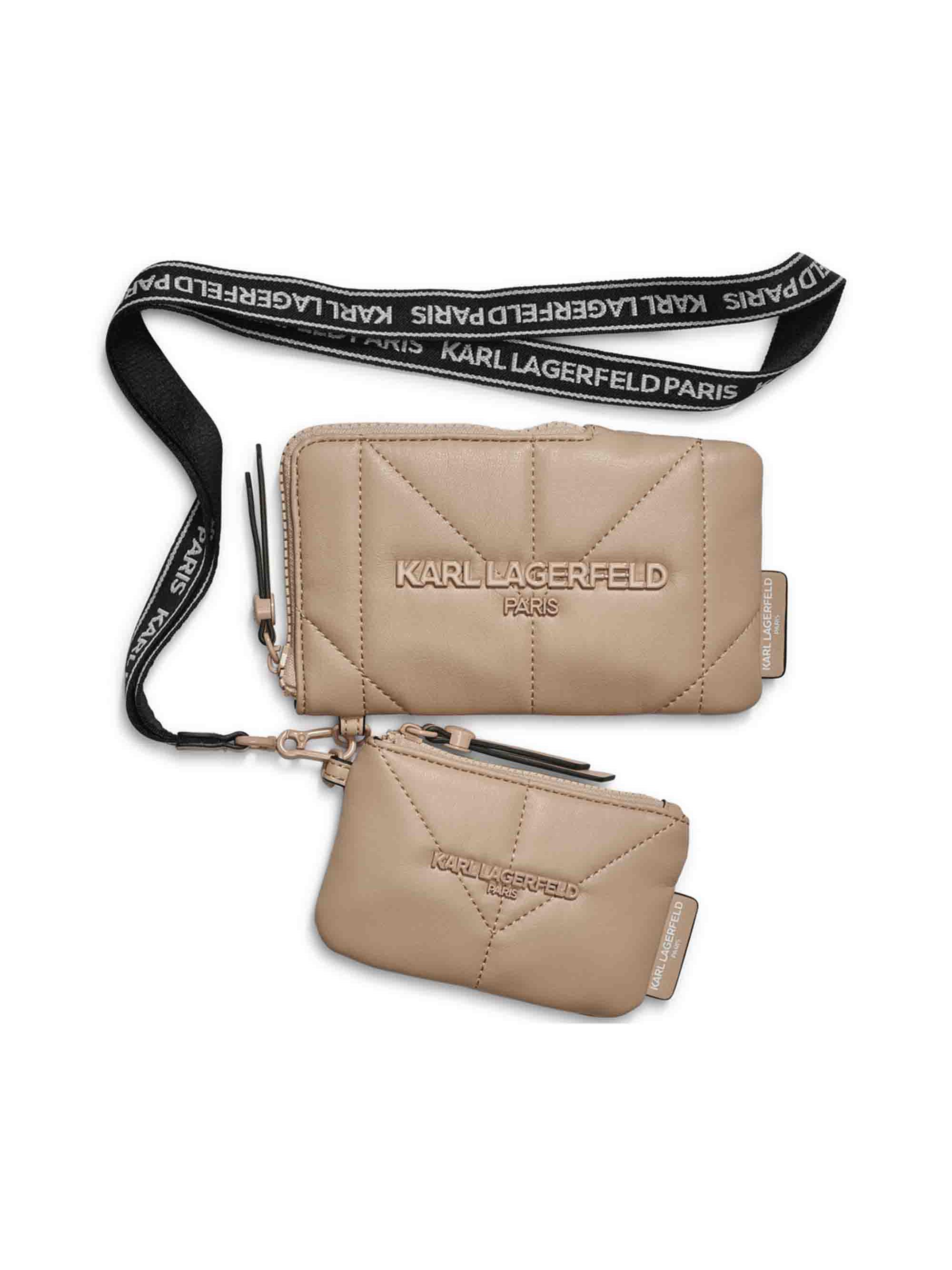Click here for Karl Lagerfeld Paris Lanyard Zipper Wallet - Shell prices