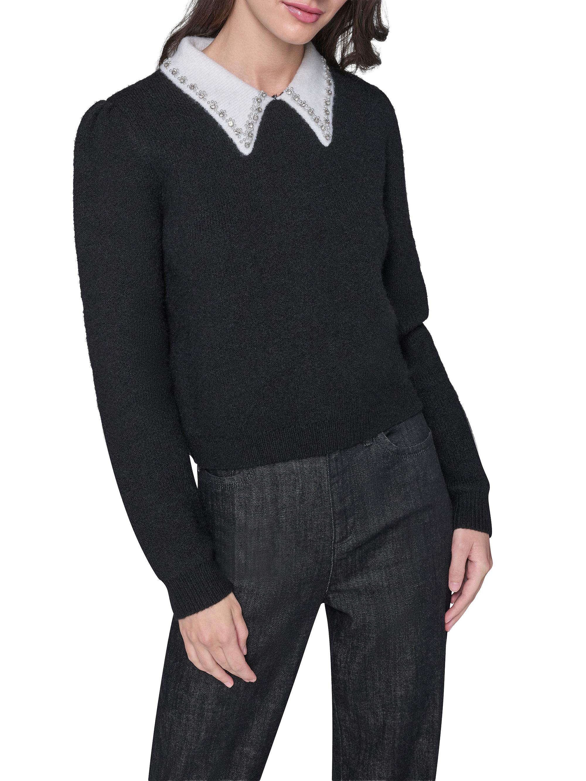 Click here for Karl Lagerfeld Paris Womens Jeweled Collar Sweater... prices