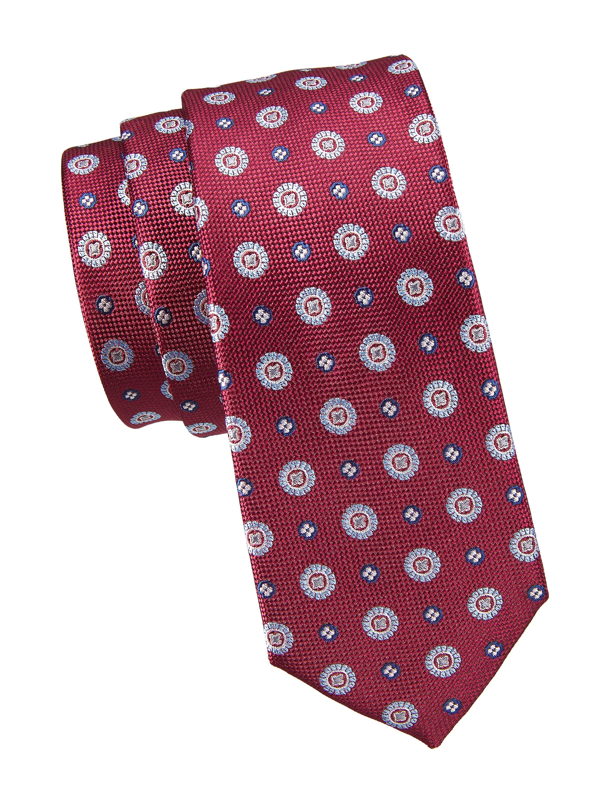 Click here for Ben Sherman Mens Medallion Tie - Burgundy Blue prices