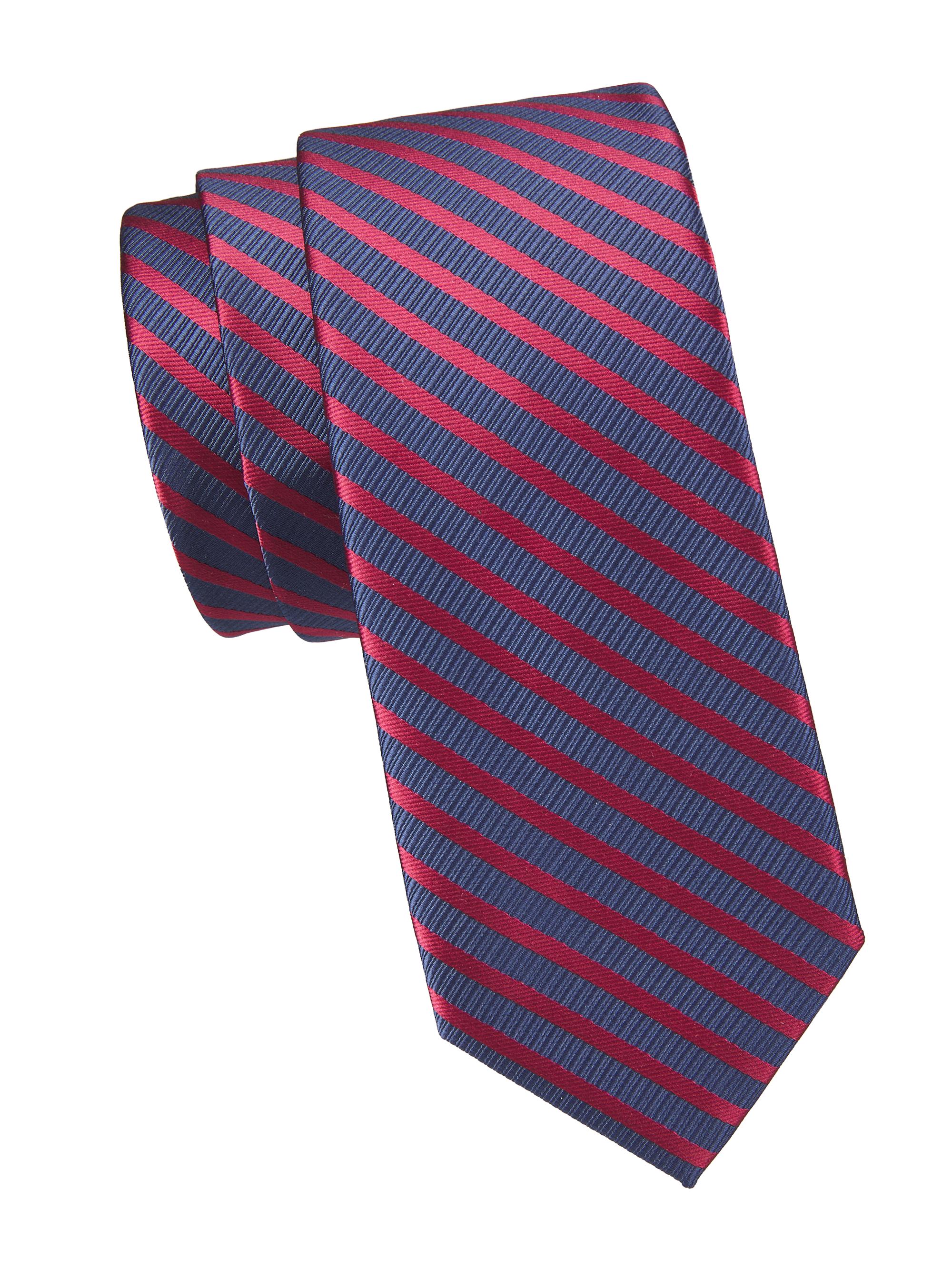 Click here for Ben Sherman Mens Striped Tie - Navy Burgundy prices