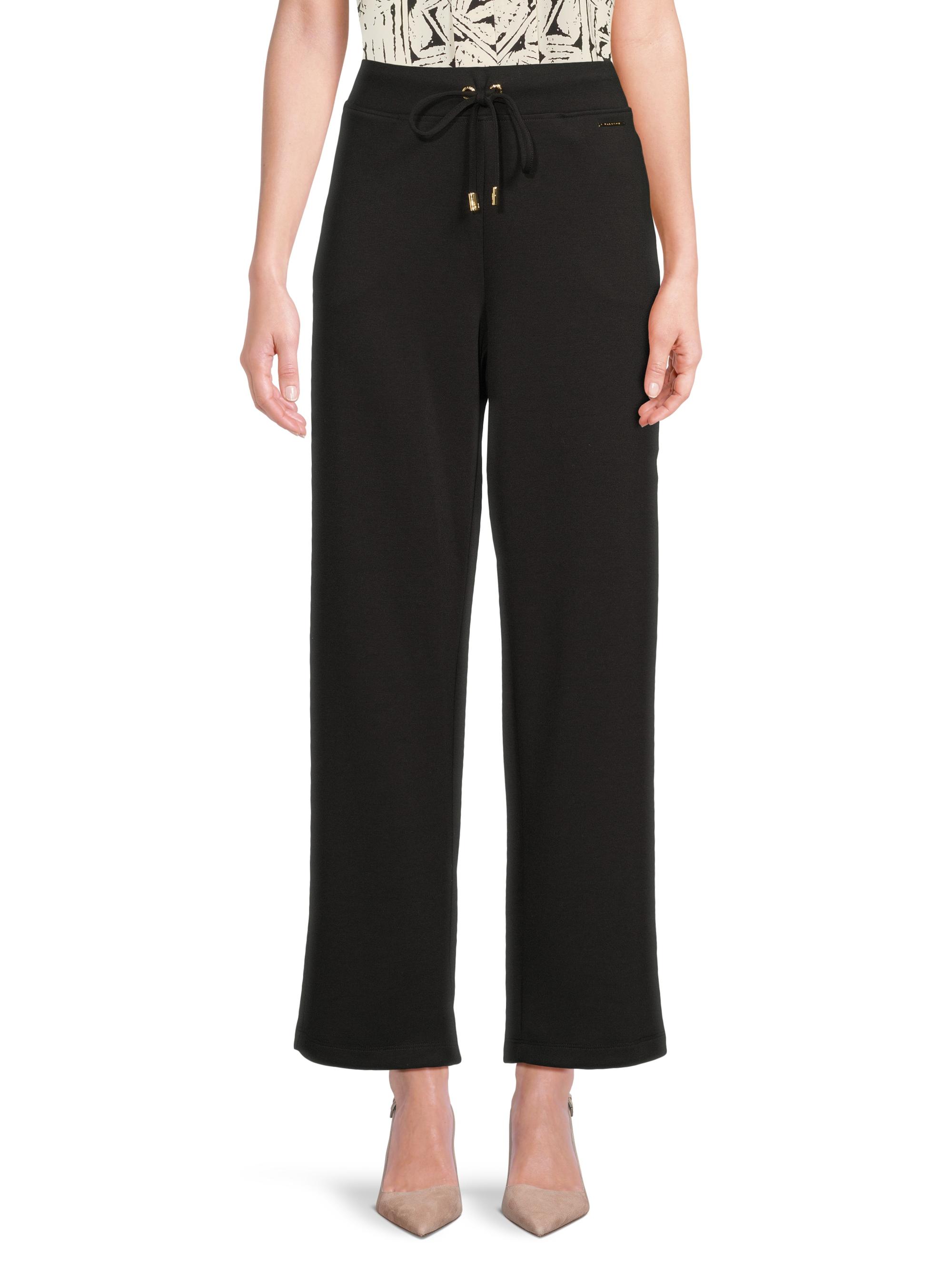 Click here for Halston Womens Solid Wide-Leg Pants - Black - Size... prices