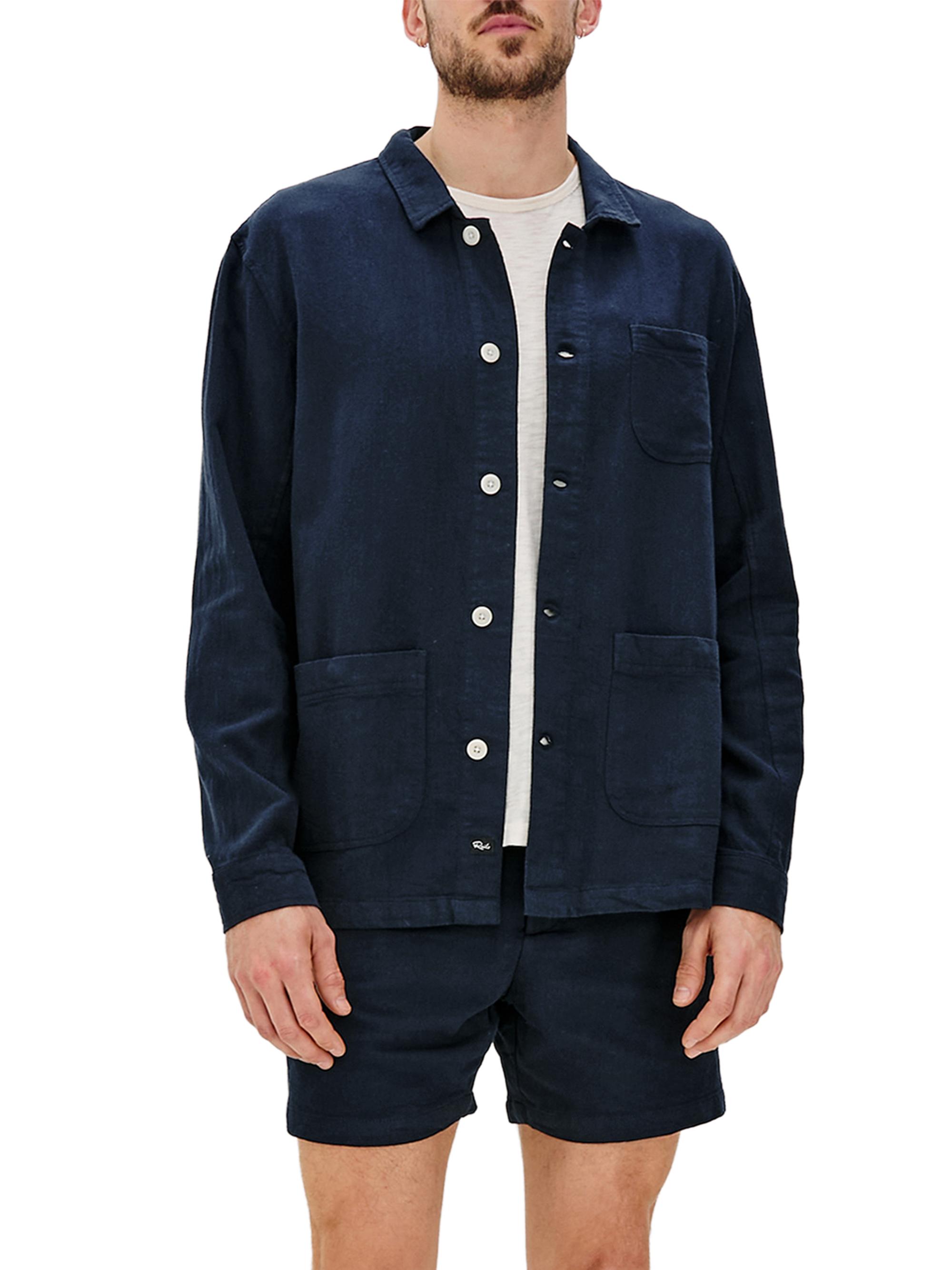 Click here for Rails Mens Ambrose Cotton-Linen Shirt Jacket - Dee... prices