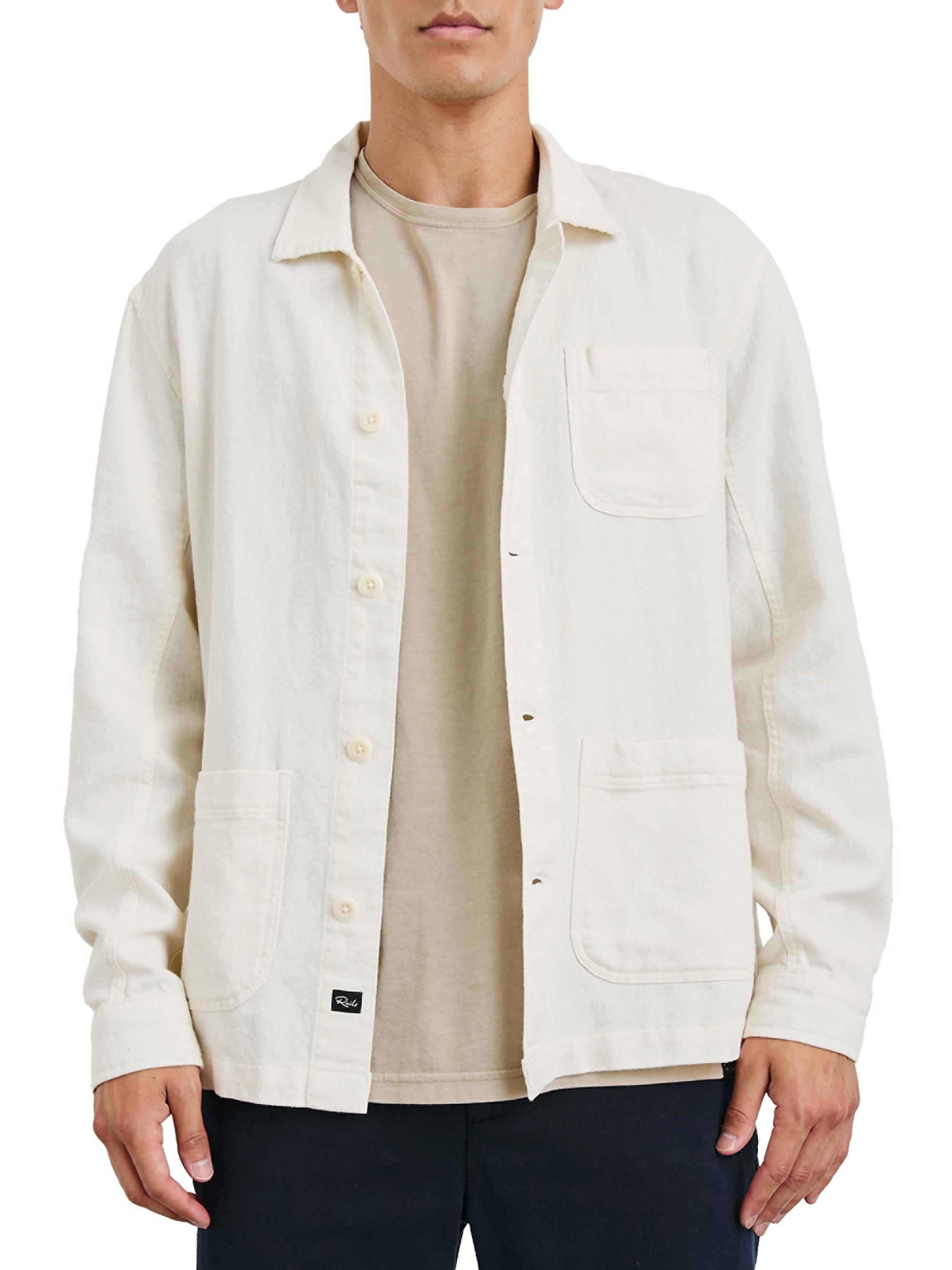 Click here for Rails Mens Ambrose Cotton-Blend Chore Jacket - Ecr... prices