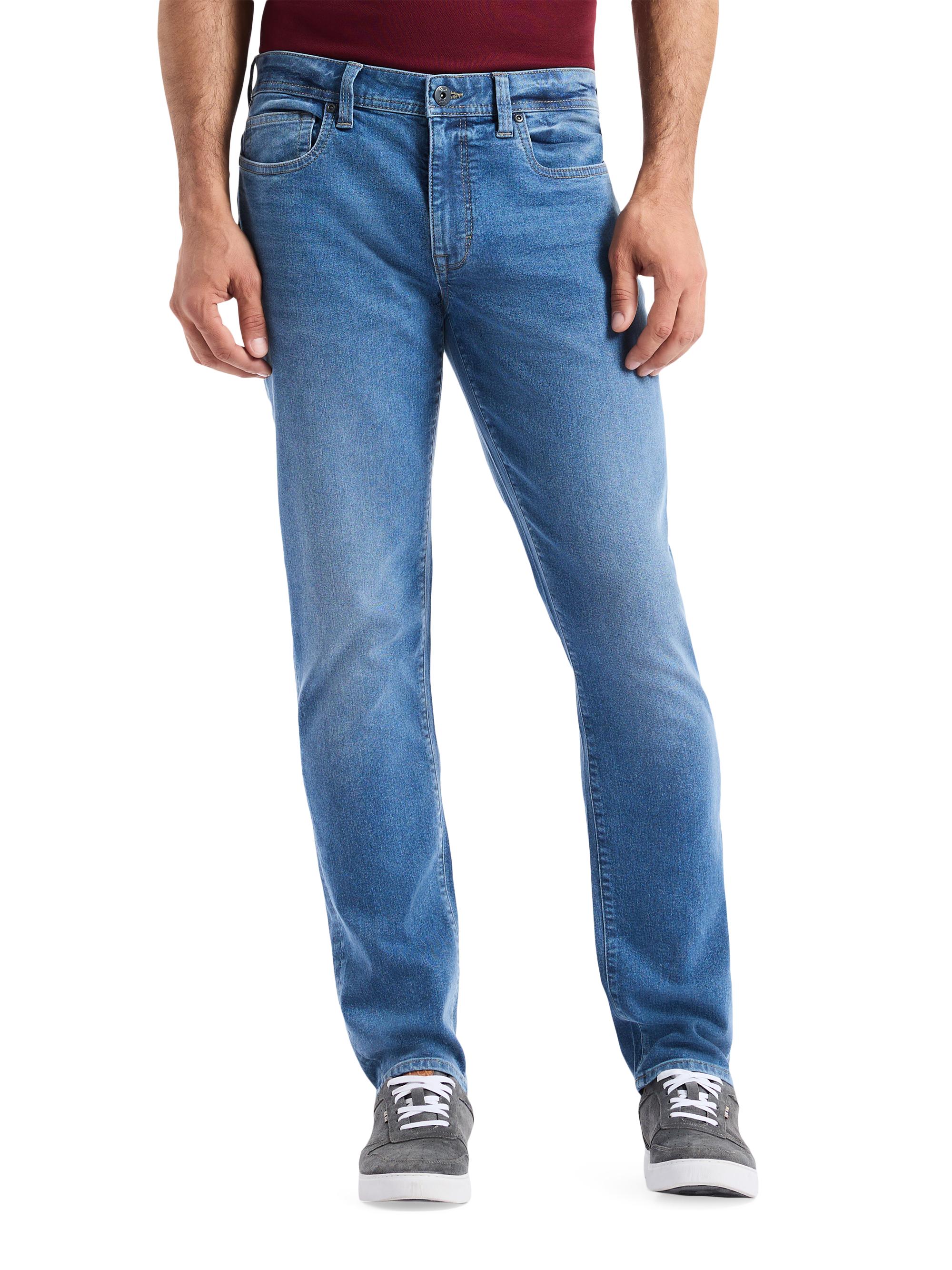 Click here for Robert Graham Mens Merton Medium Wash Jeans - Ligh... prices