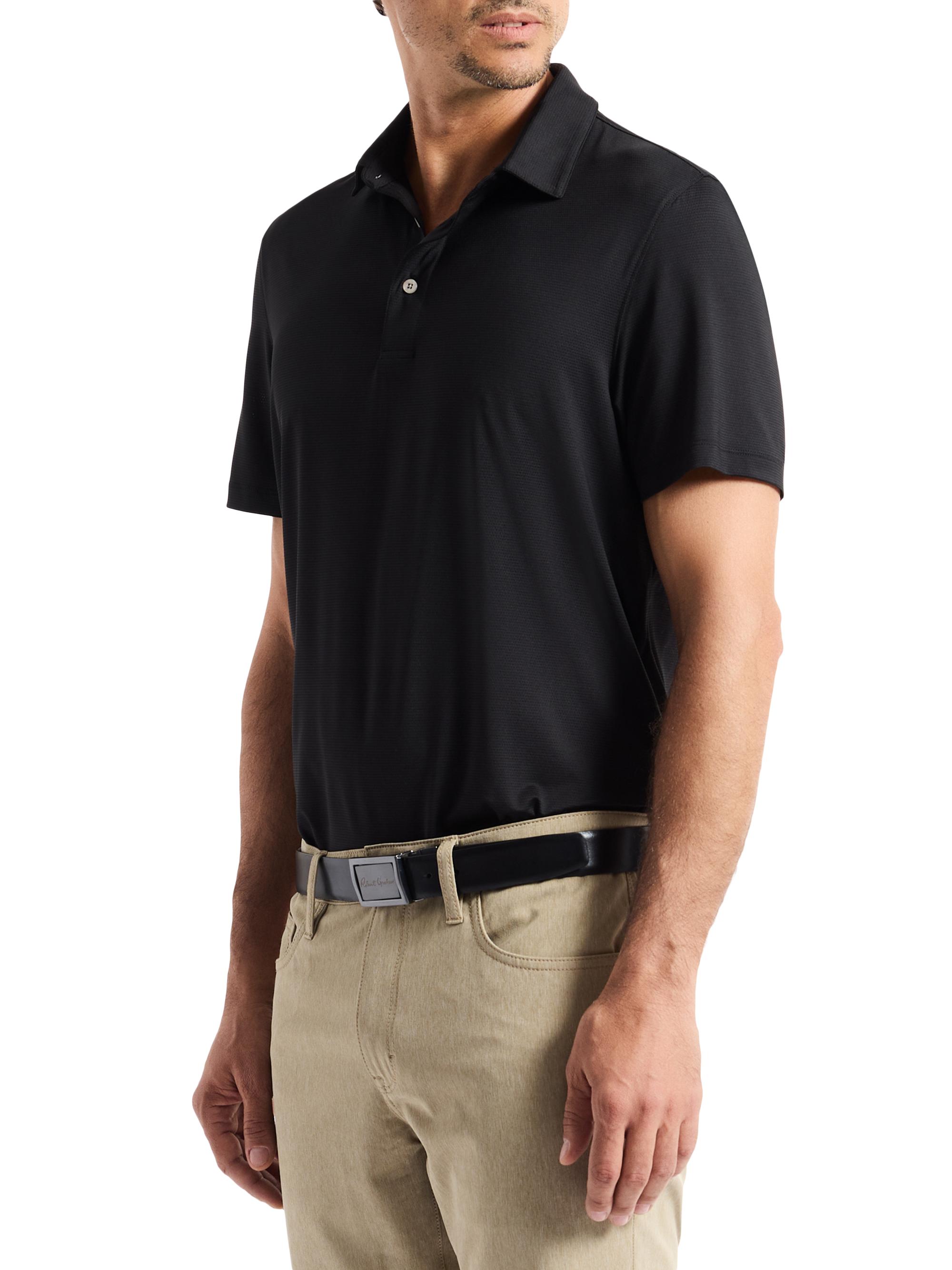 Click here for Robert Graham Mens Canto Trekking Polo Shirt - Bla... prices