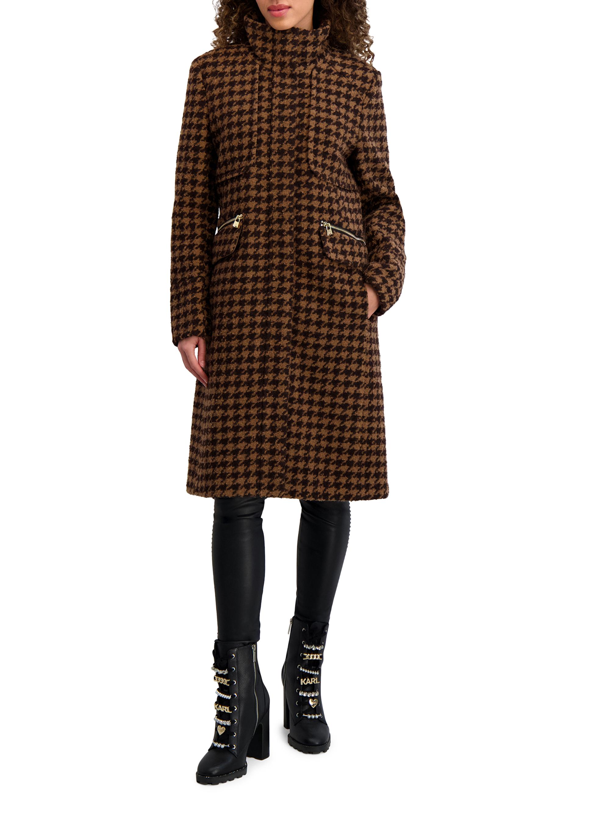 Click here for Karl Lagerfeld Paris Womens Houndstooth Officer Co... prices
