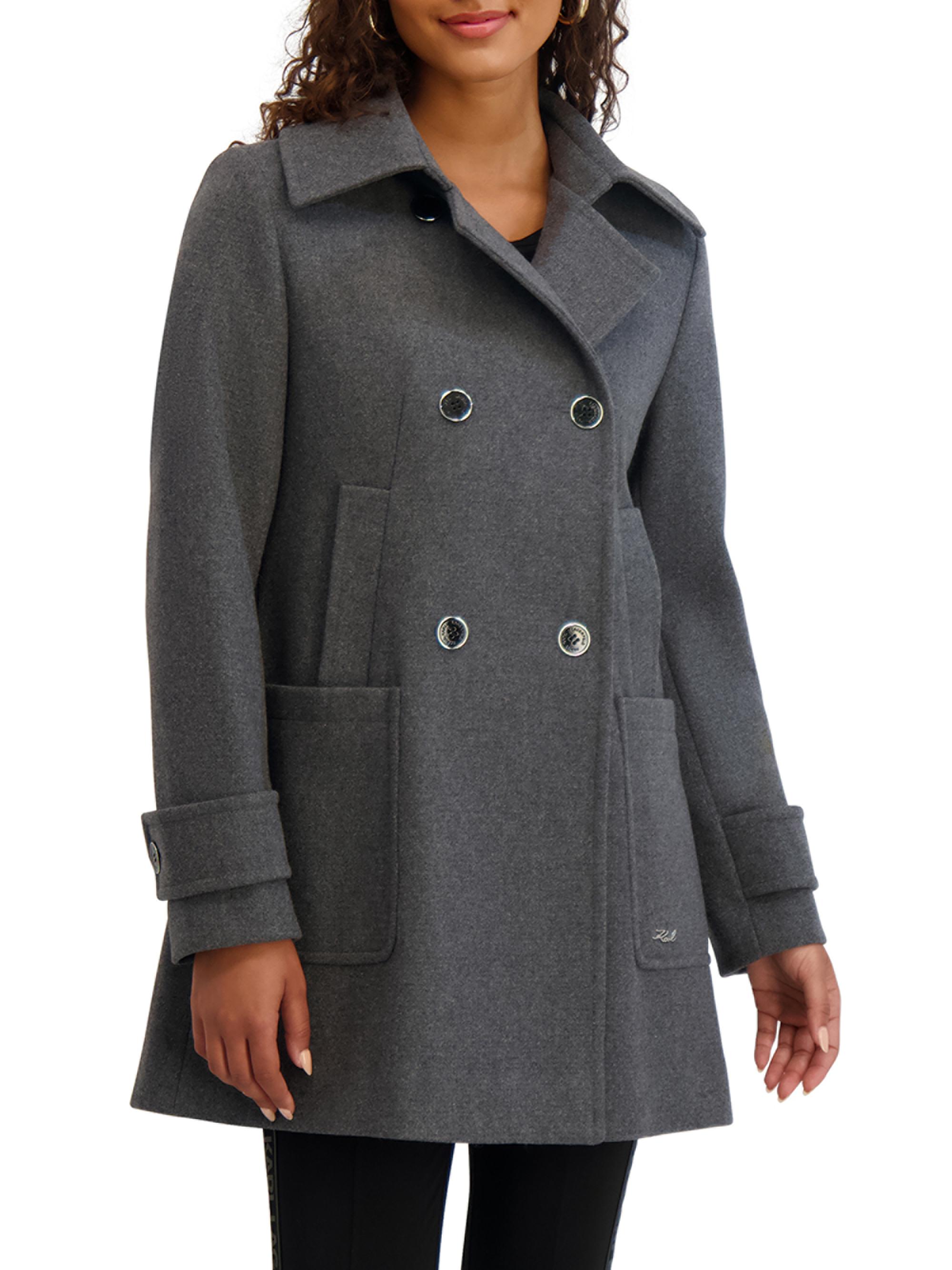 Click here for Karl Lagerfeld Paris Womens Wool-Blend Swing Coat... prices
