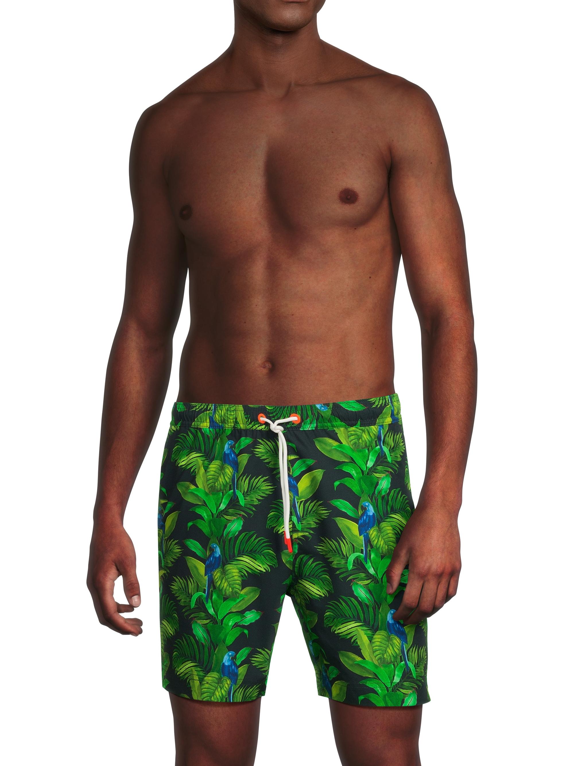 Click here for Swims Mens Printed Drawstring Swim Shorts - Black... prices